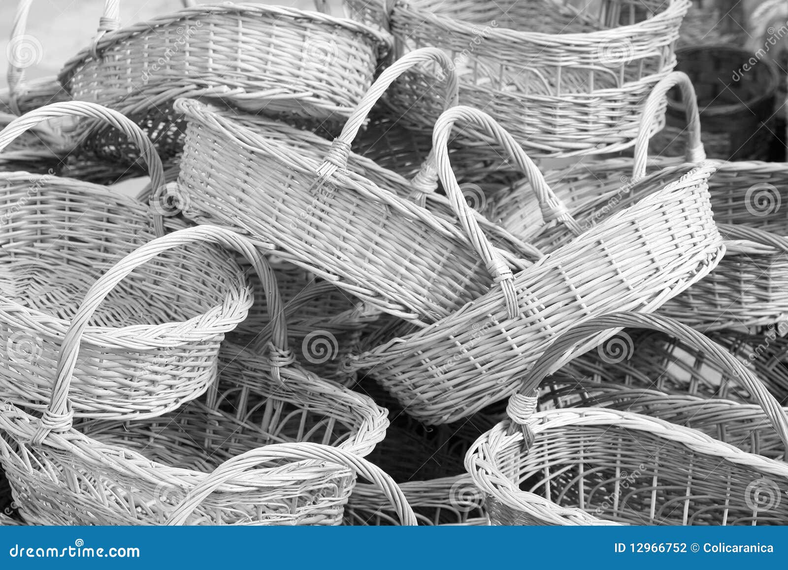 Raffia basket stock photo. Image of white, baskets, wave - 12966752