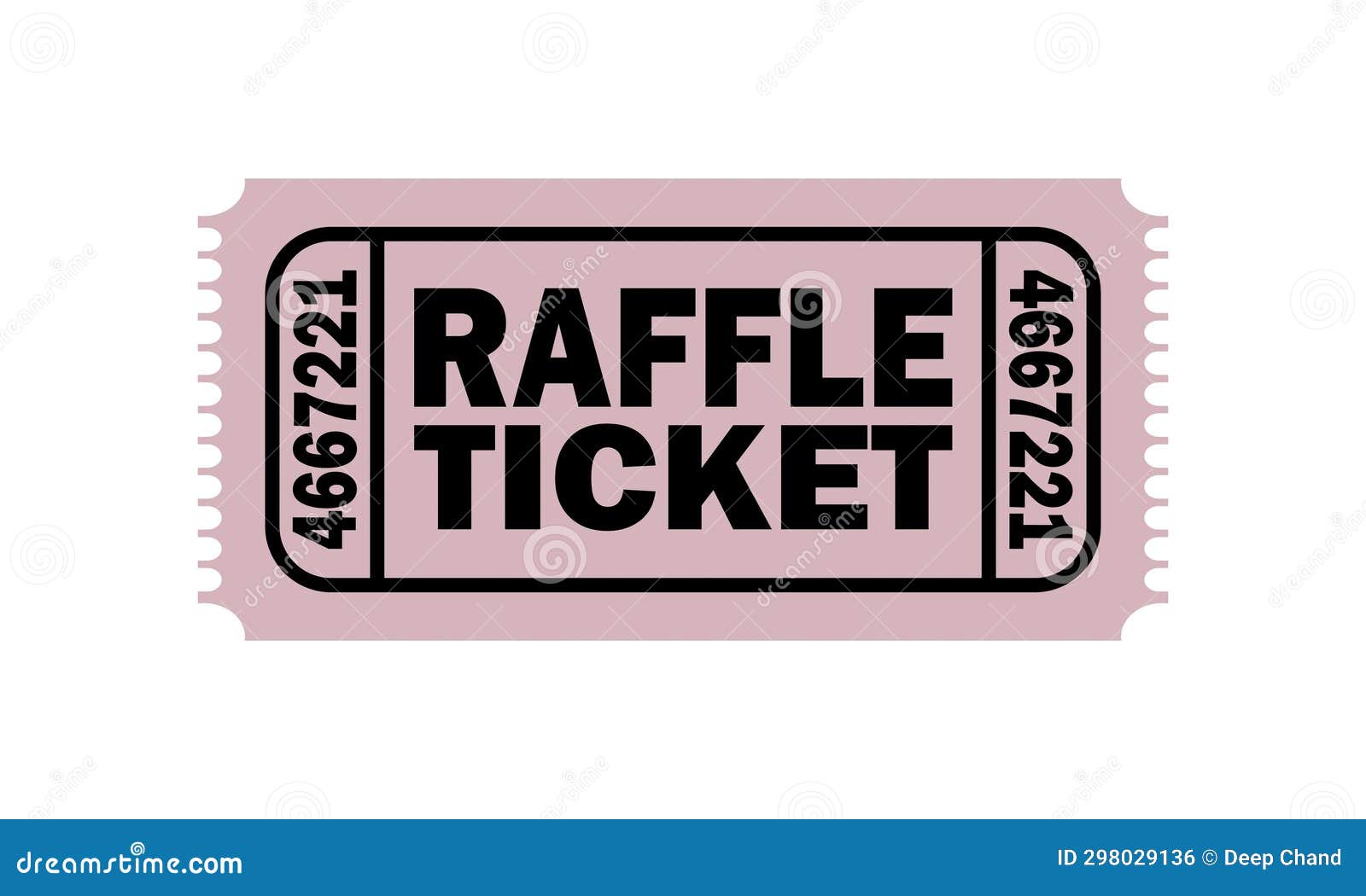 Raffle Ticket Isolated on a White Background Stock Illustration ...