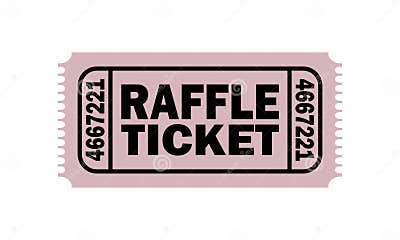 Raffle Ticket Isolated on a White Background Stock Illustration ...
