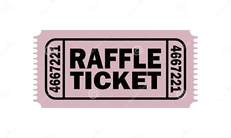 Raffle Ticket Isolated on a White Background Stock Illustration ...