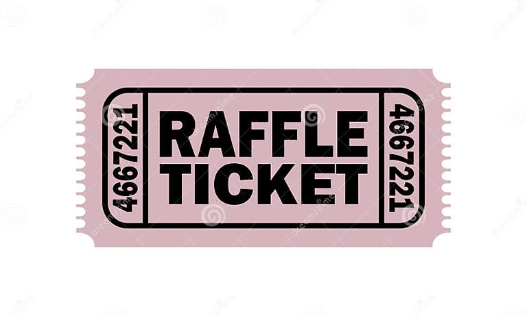 Raffle Ticket Isolated on a White Background Stock Illustration ...