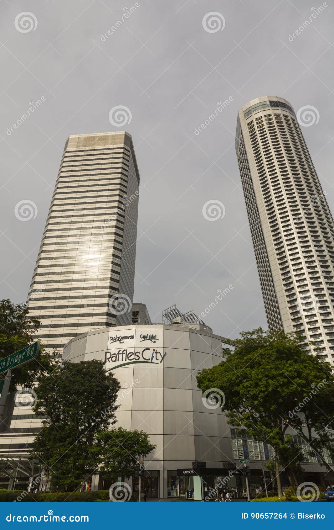 Raffles City Singapore editorial stock image. Image of headquarter ...