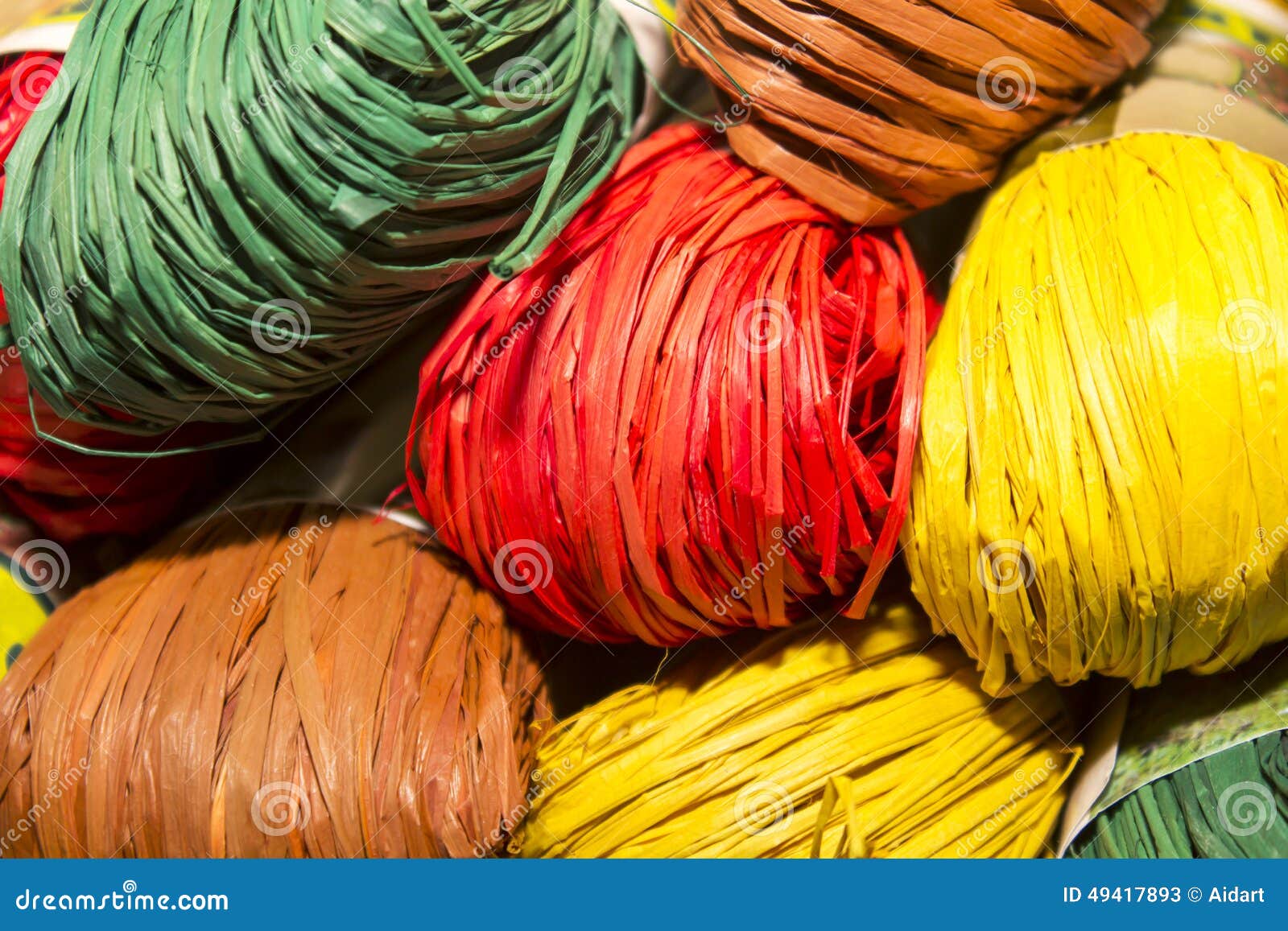 Rafia del color imagen de archivo. Imagen de cadena, hula - 49417893