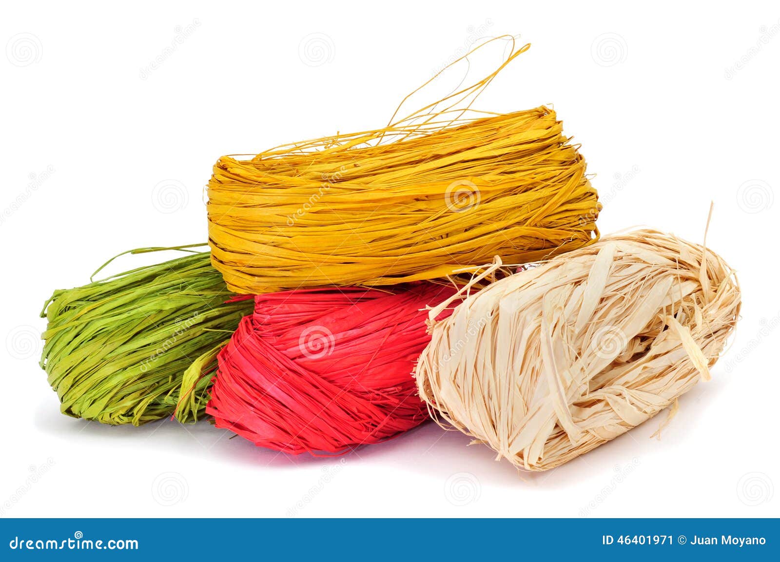 Rafia Natural De Diversos Colores Imagen de archivo - Imagen de paja ...