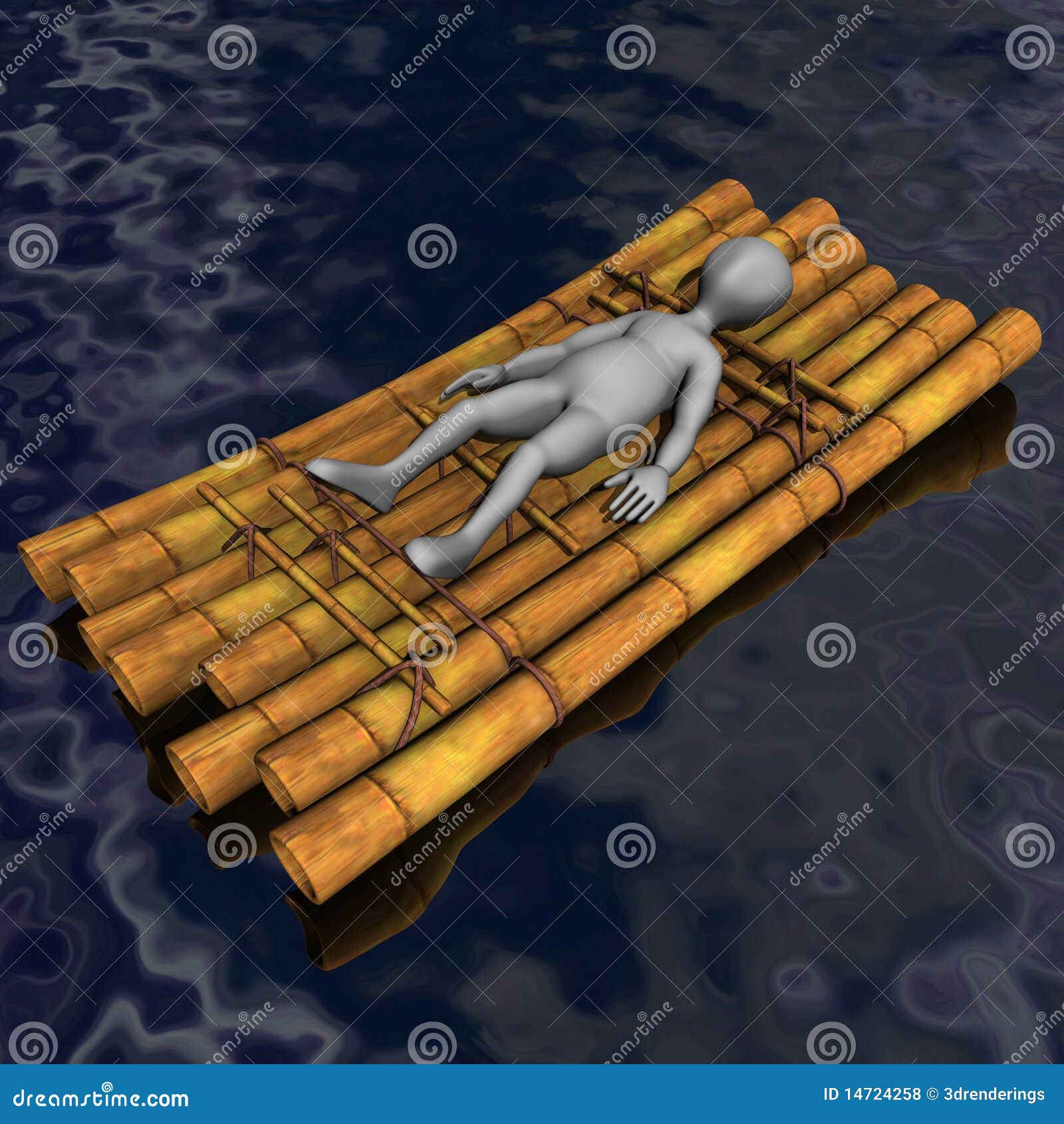 Raft stock illustration. Illustration of escape, ship - 14724258