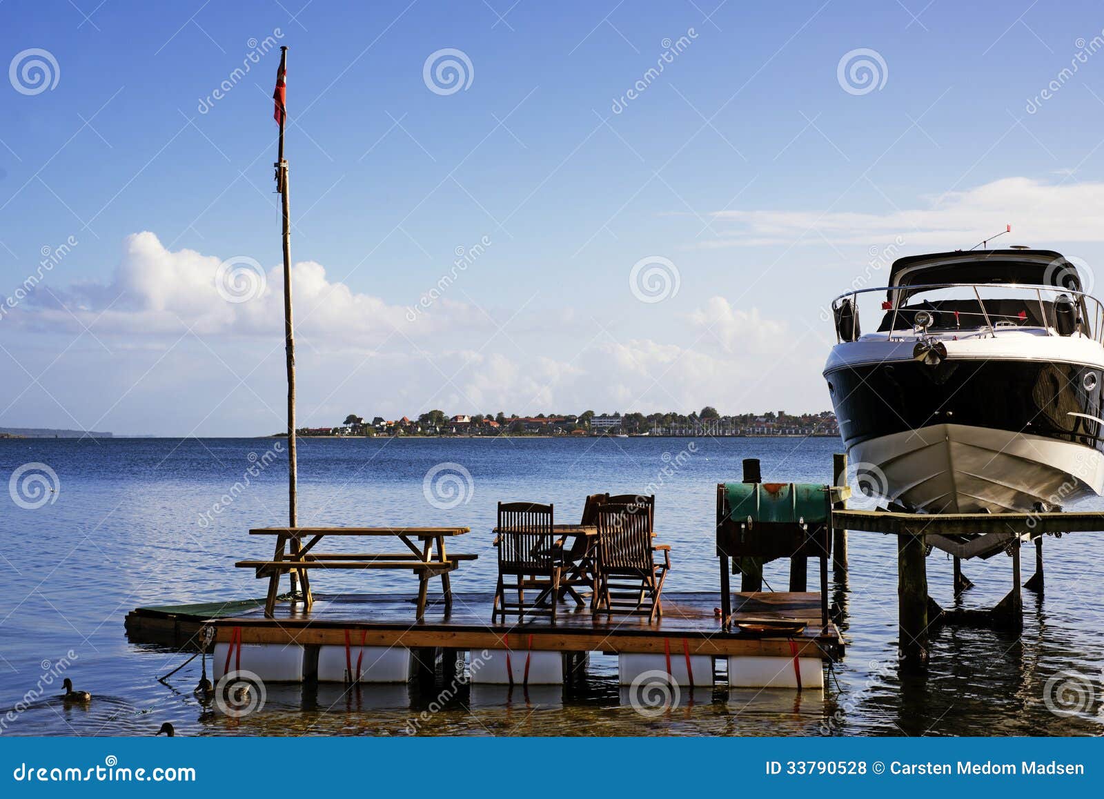 Raft with Chairs and Tables Stock Photo - Image of ship, tour: 33790528
