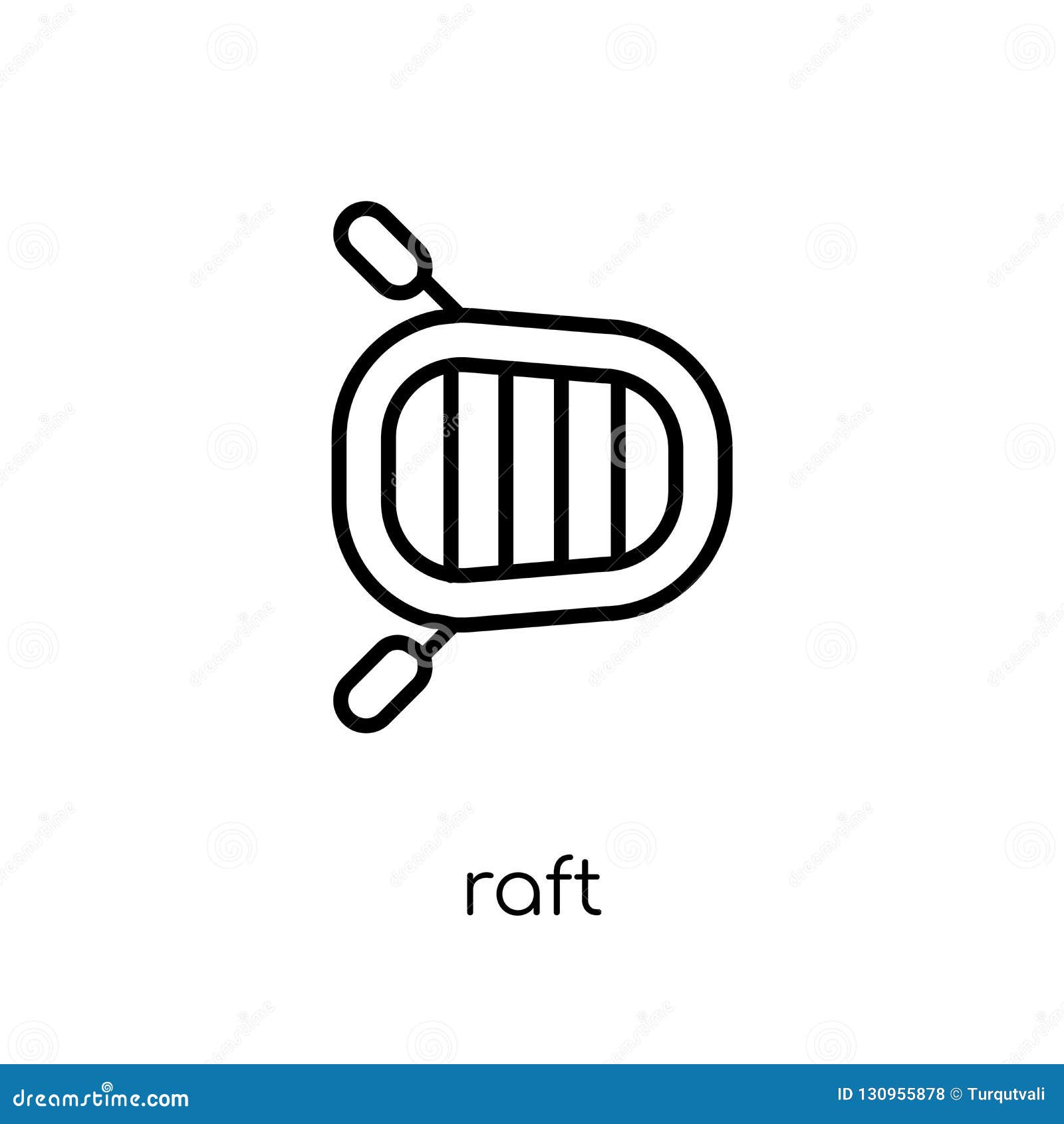 Raft Icon. Trendy Raft Logo Concept On White Background From Nau Vector ...