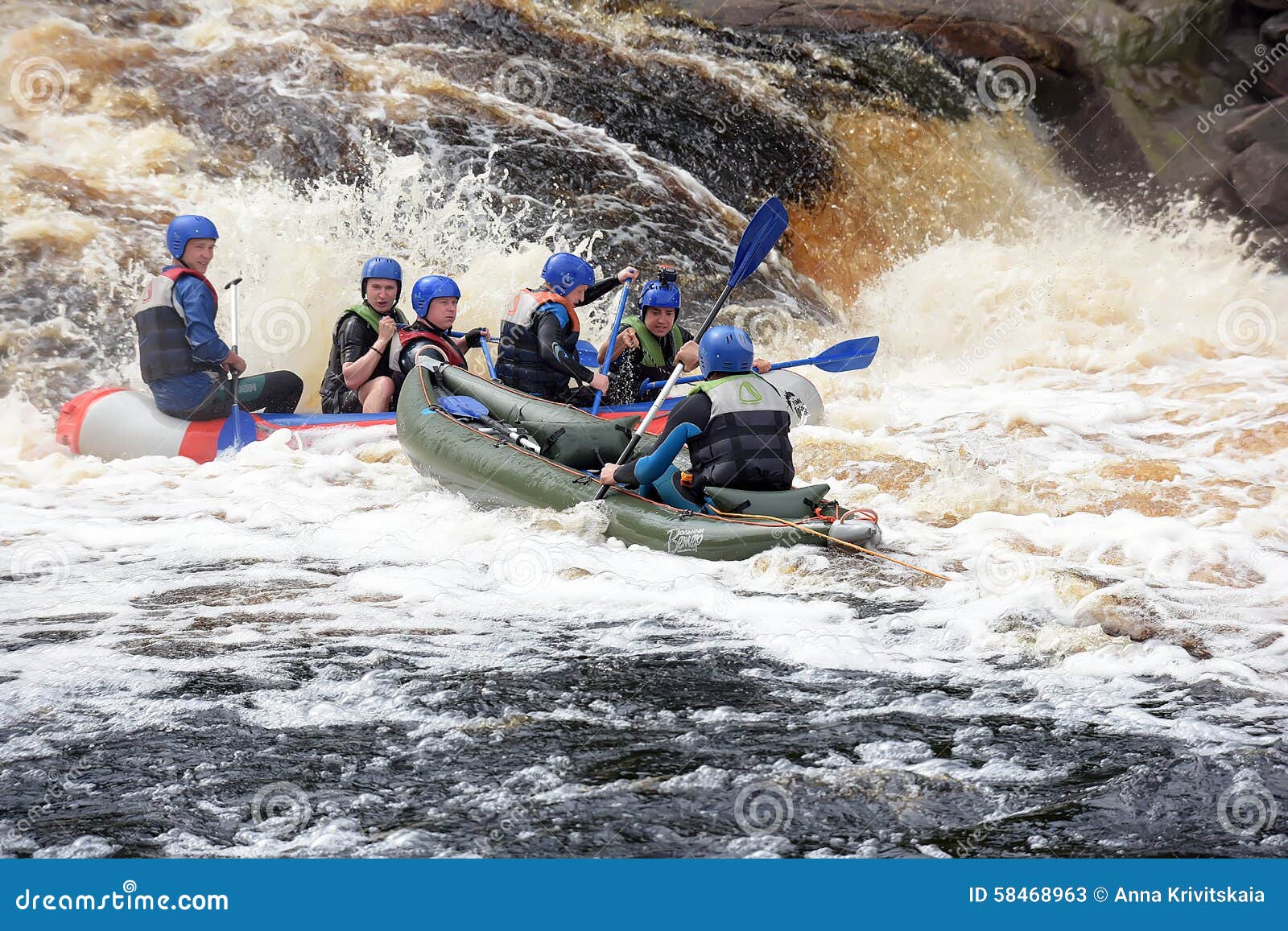 Raft the rapids editorial stock photo. Image of mountains - 58468963
