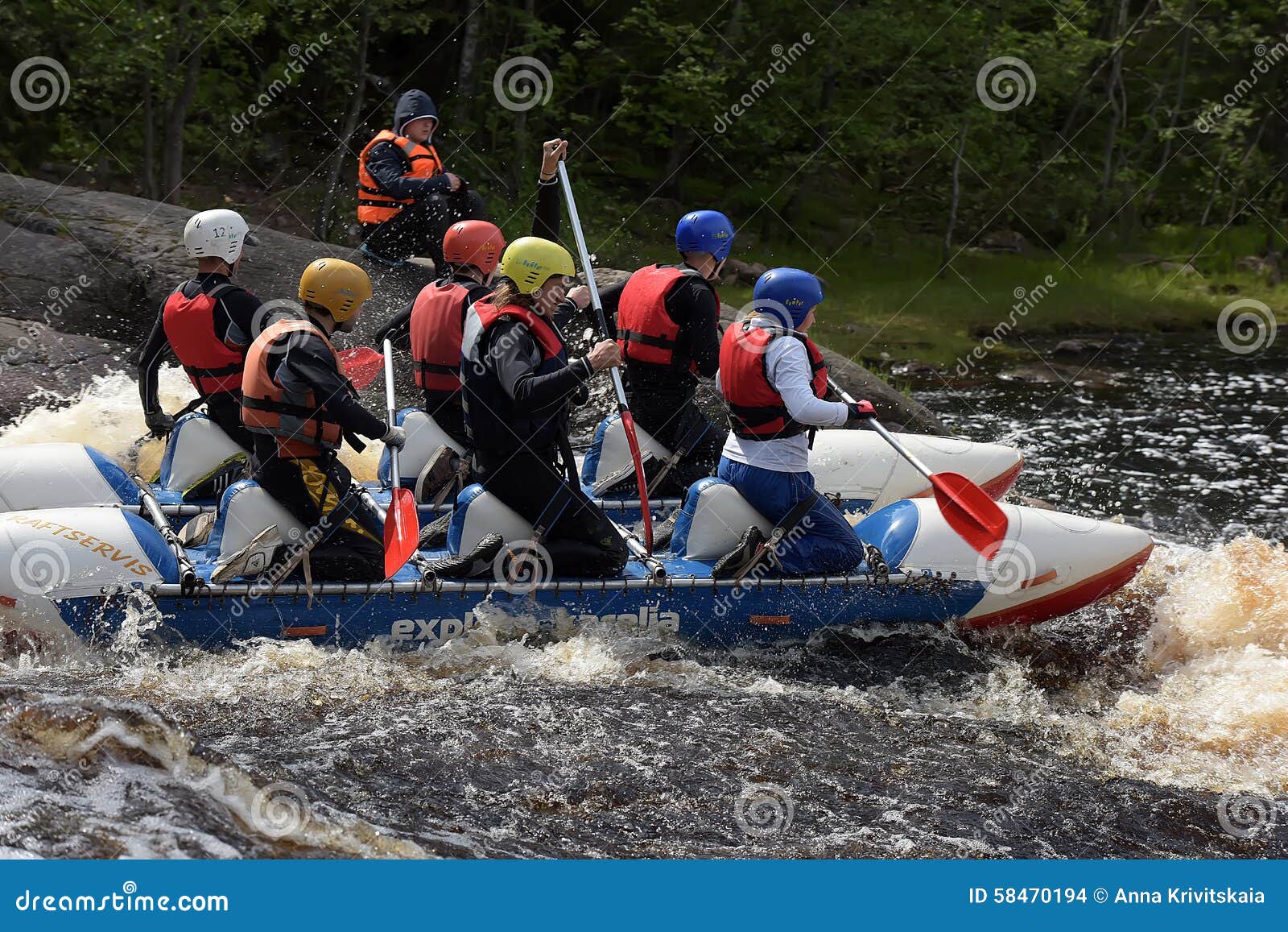 Raft the rapids editorial stock image. Image of activity - 58470194