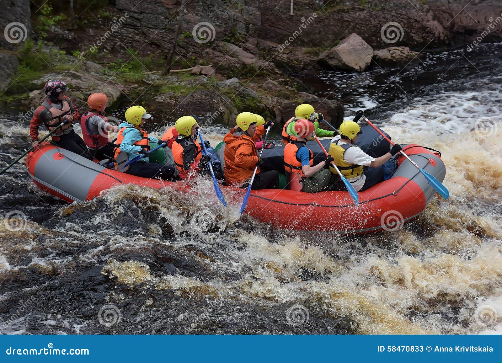 Raft the rapids editorial stock photo. Image of altay - 58470833