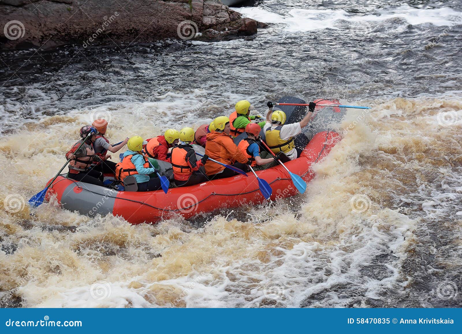 Raft the rapids editorial image. Image of karelia, holiday - 58470835