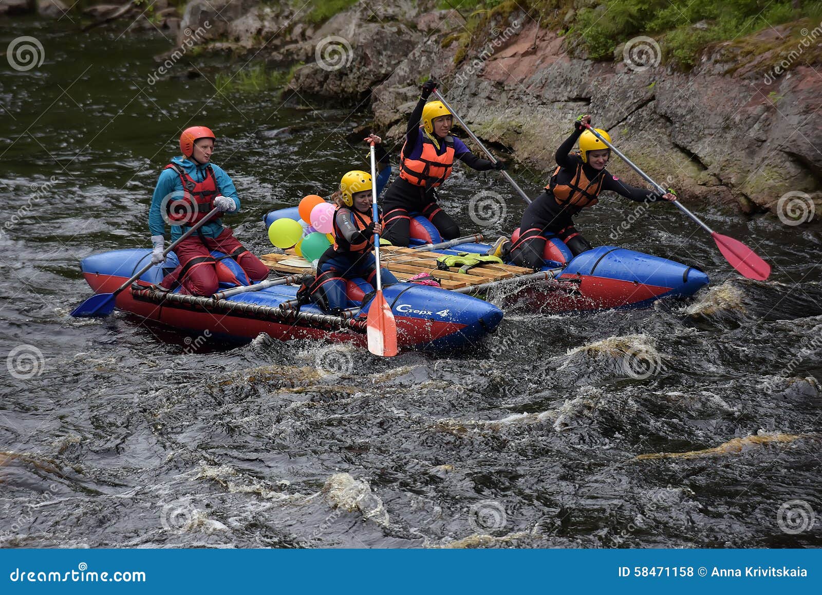 Raft the rapids editorial stock photo. Image of adventure - 58471158