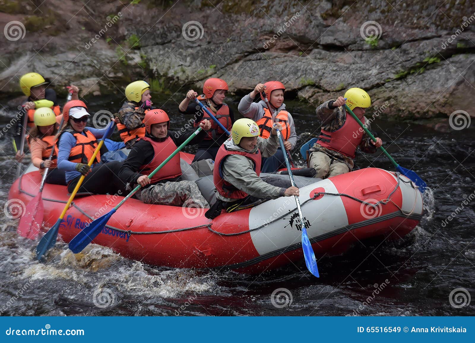 Raft the rapids editorial stock image. Image of guide - 65516549