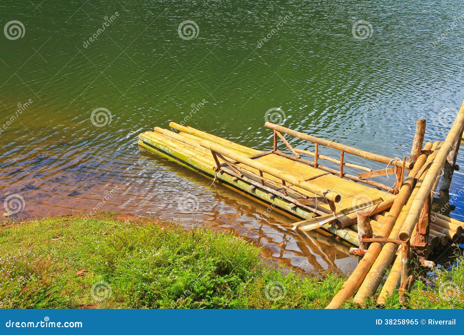 Raft in the reservoir stock image. Image of holiday, pond - 38258965