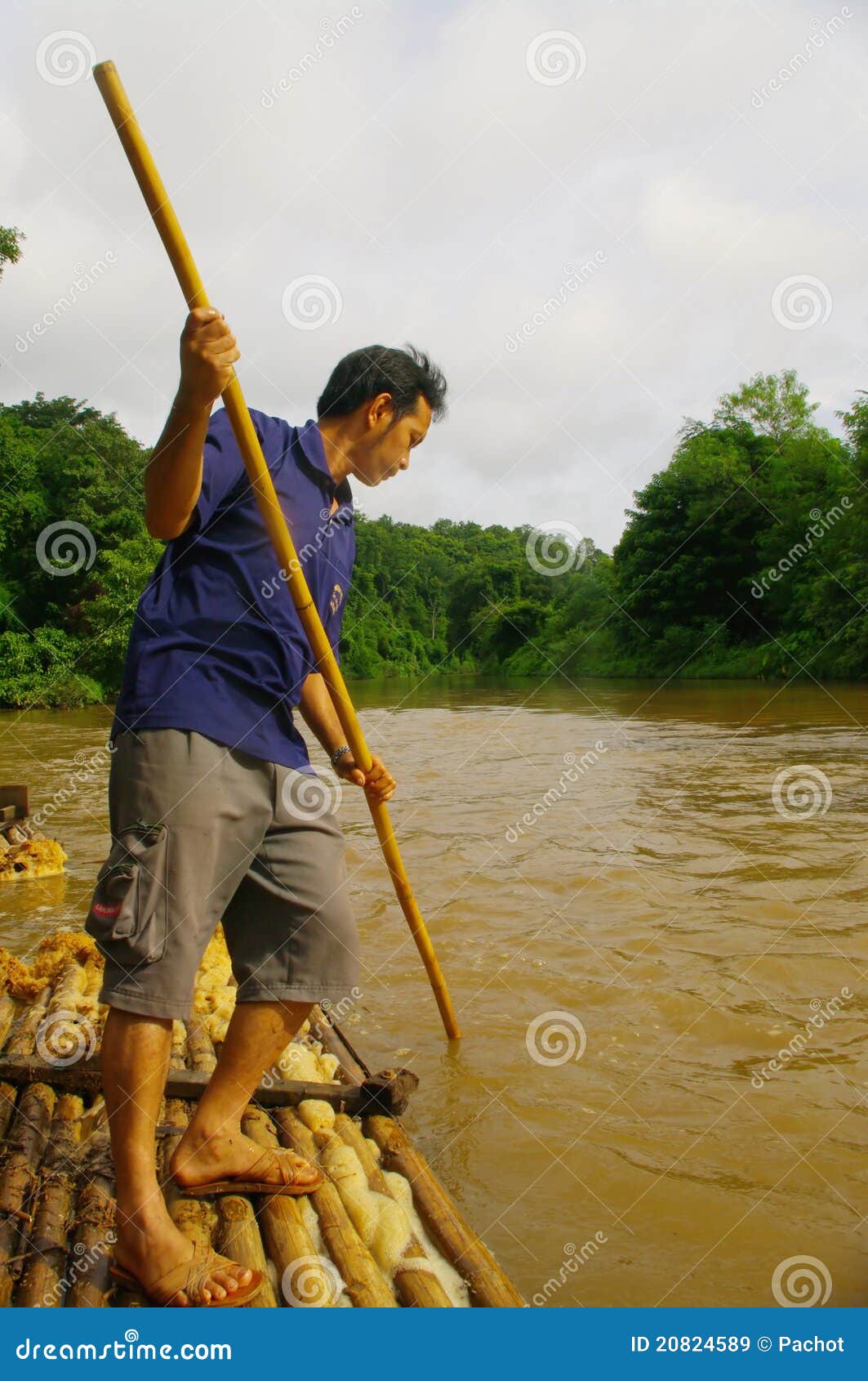 Raft River editorial stock image. Image of asia, bamboo - 20824589