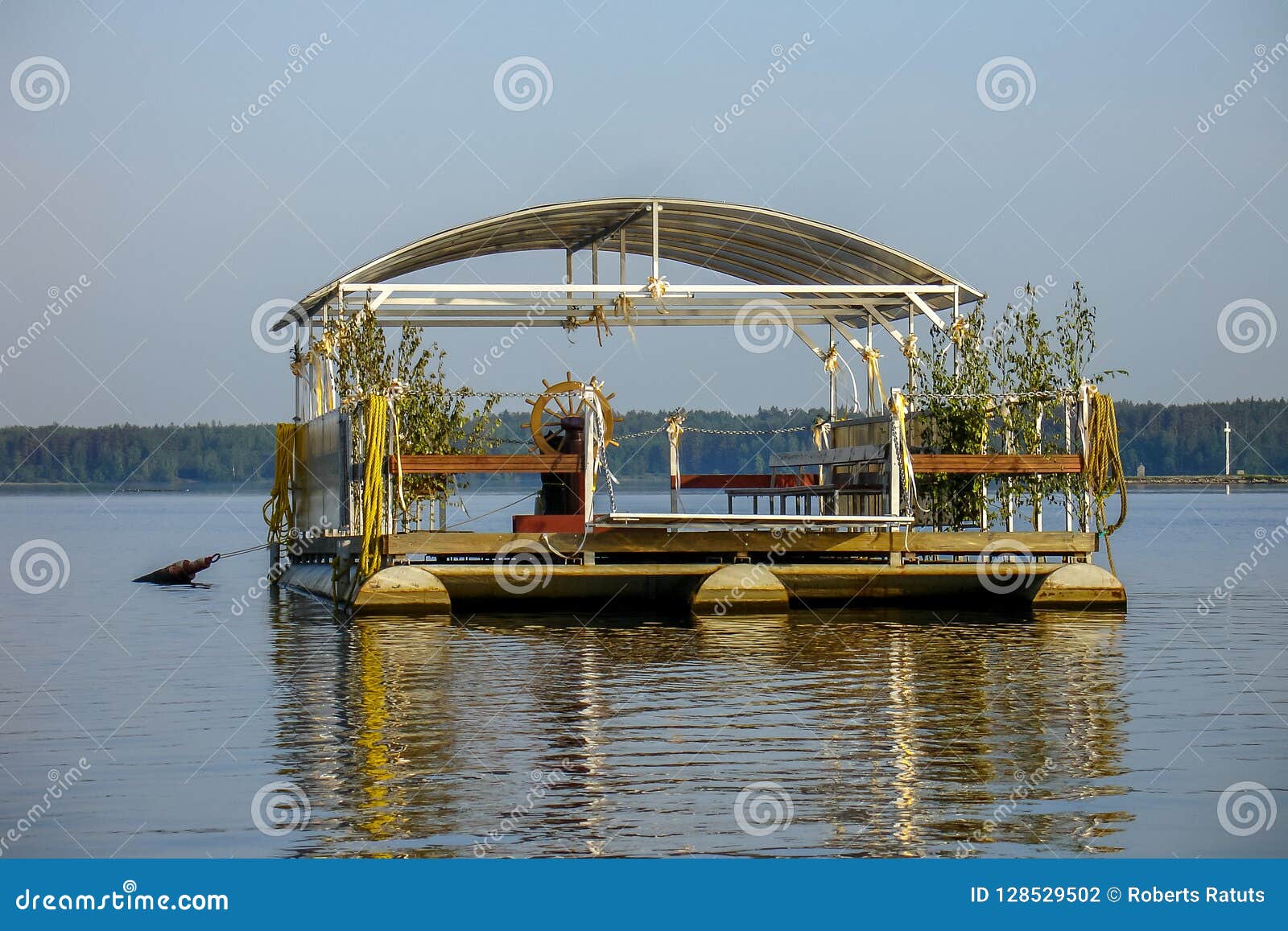 Raft in the river stock photo. Image of meinarda, latvian - 128529502