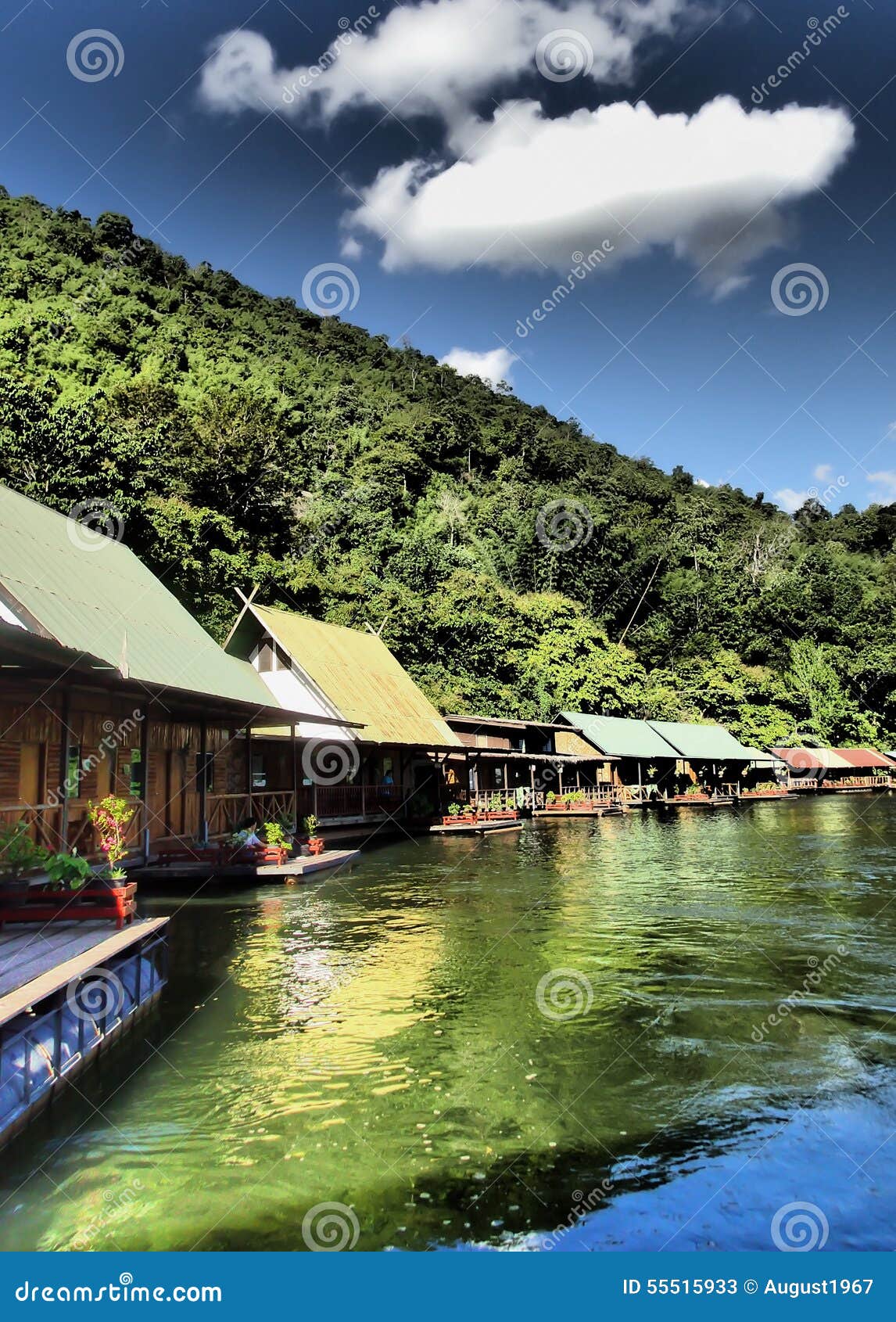 Raft in river stock image. Image of pretty, peaceful - 55515933