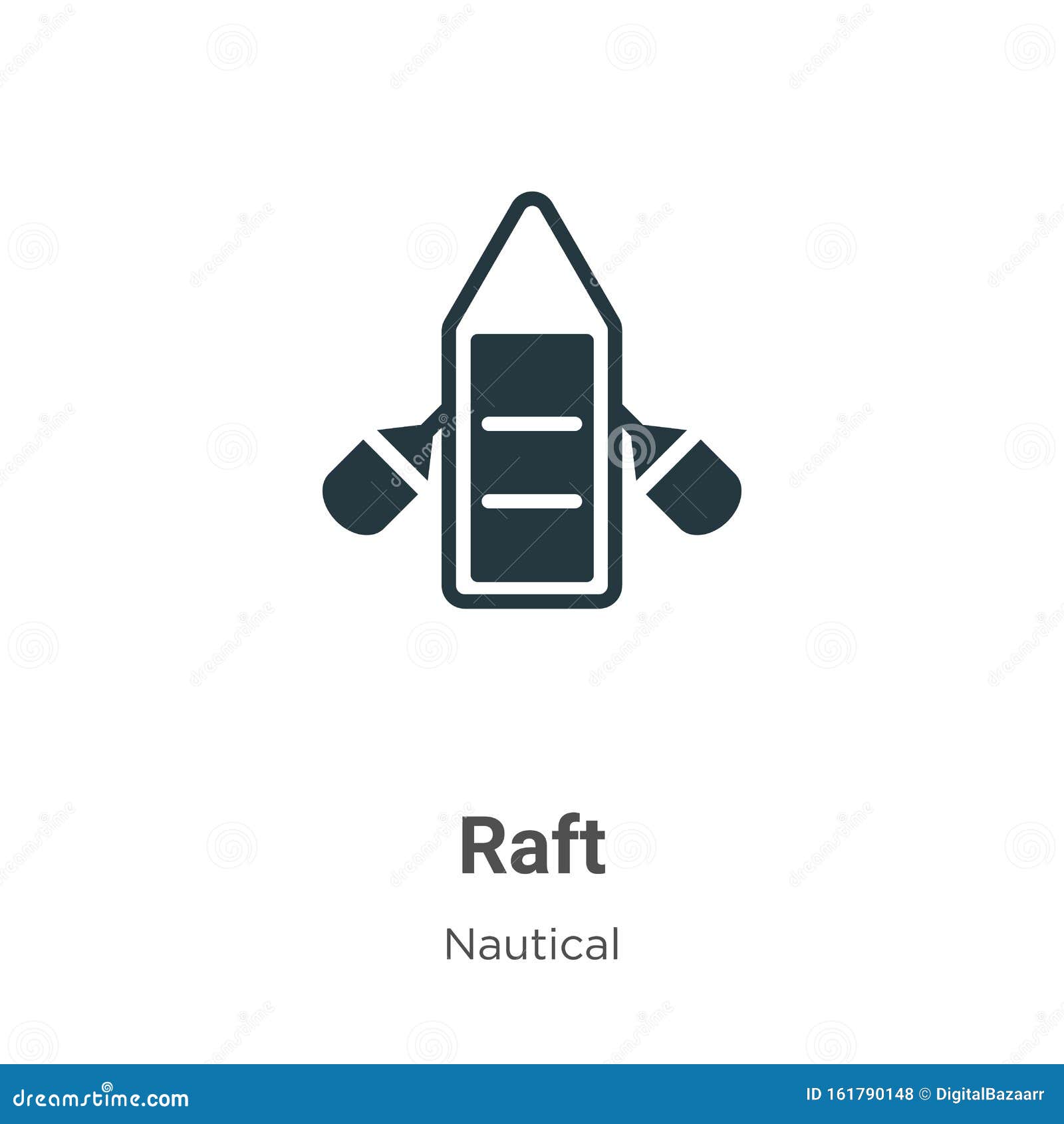 Raft Vector Icon on White Background. Flat Vector Raft Icon Symbol Sign ...