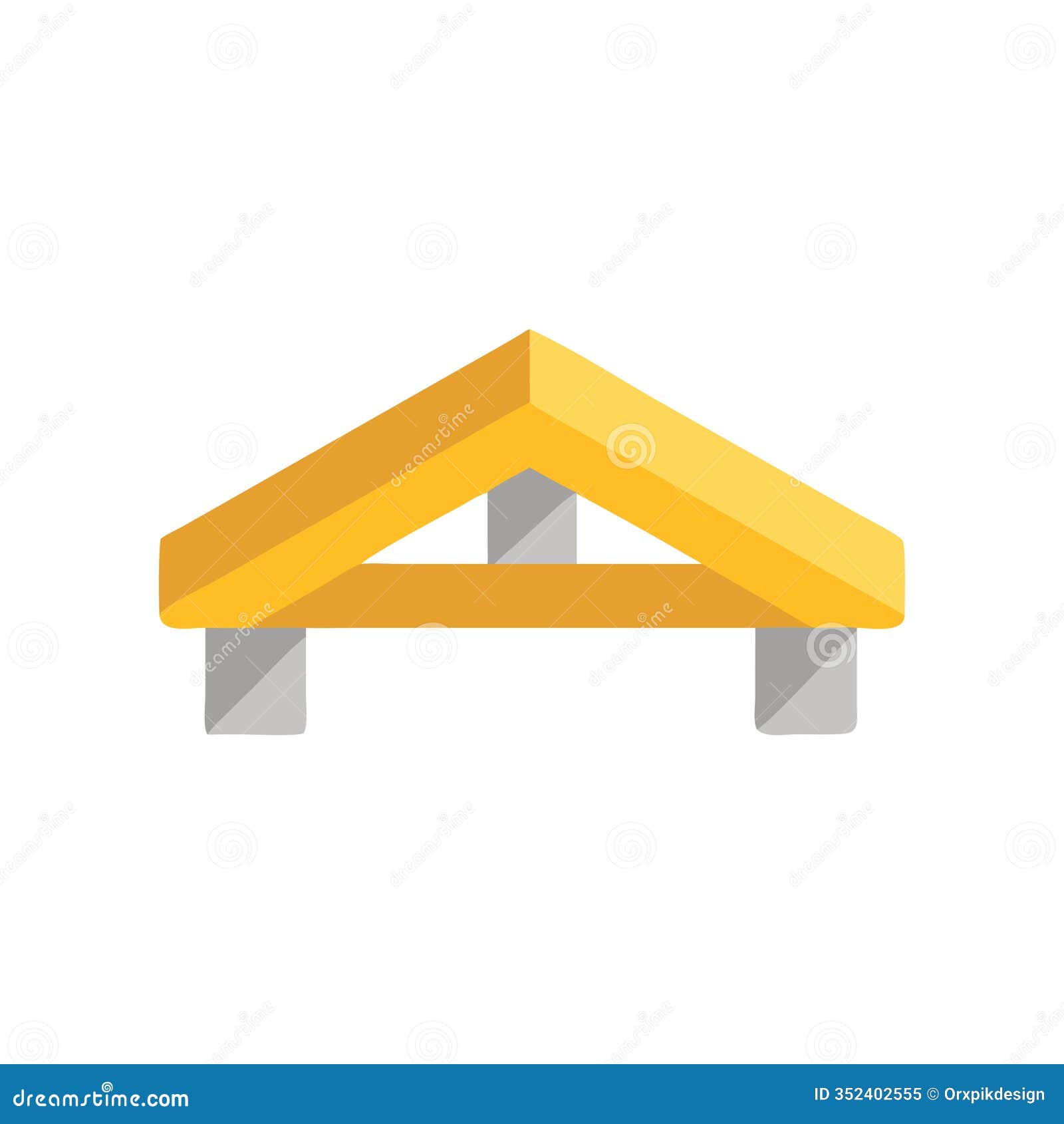 Rafter Icon for Structural Frame Design Stock Illustration ...