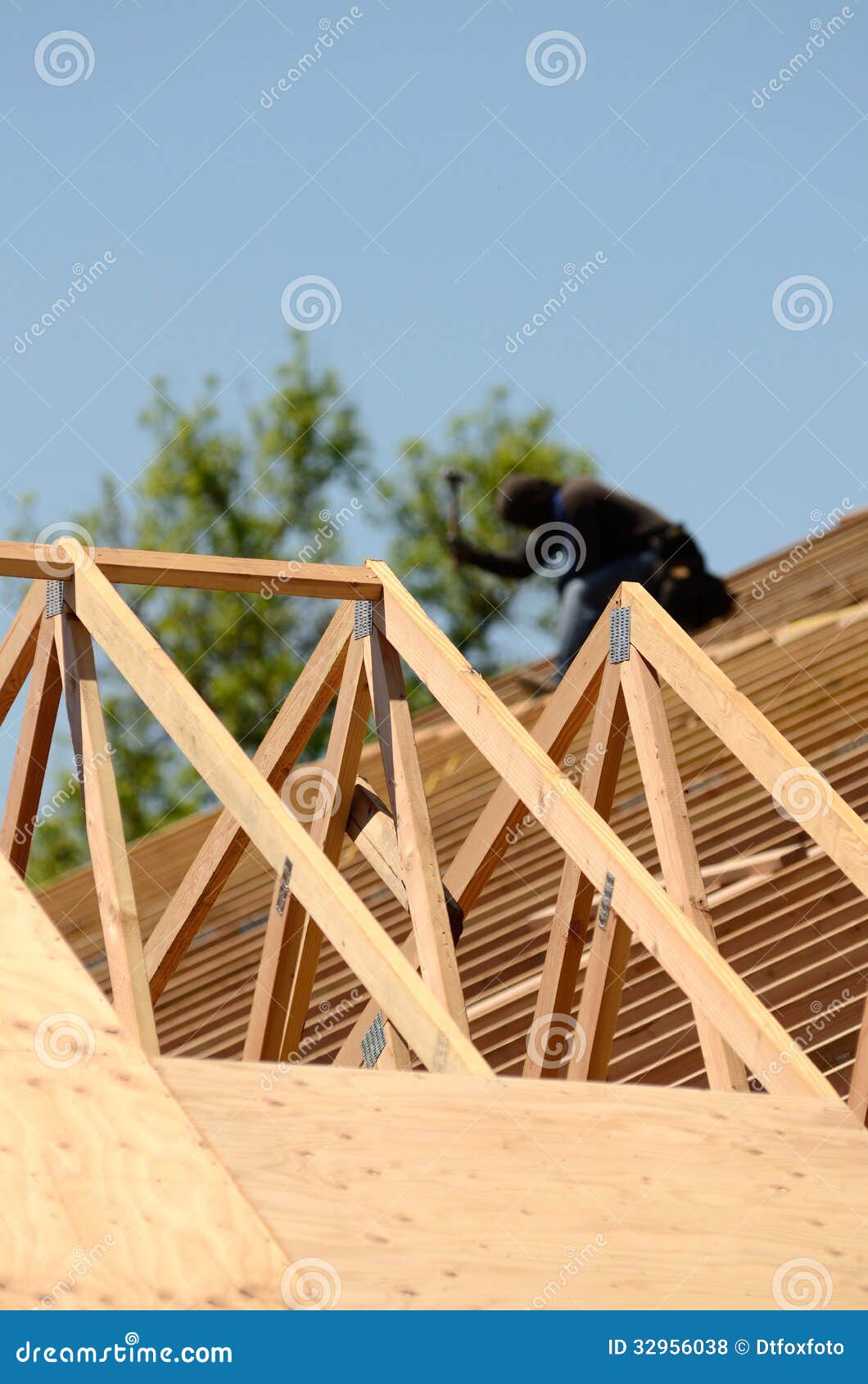 Rafters stock photo. Image of lumber, roofer, roof, timber - 32956038