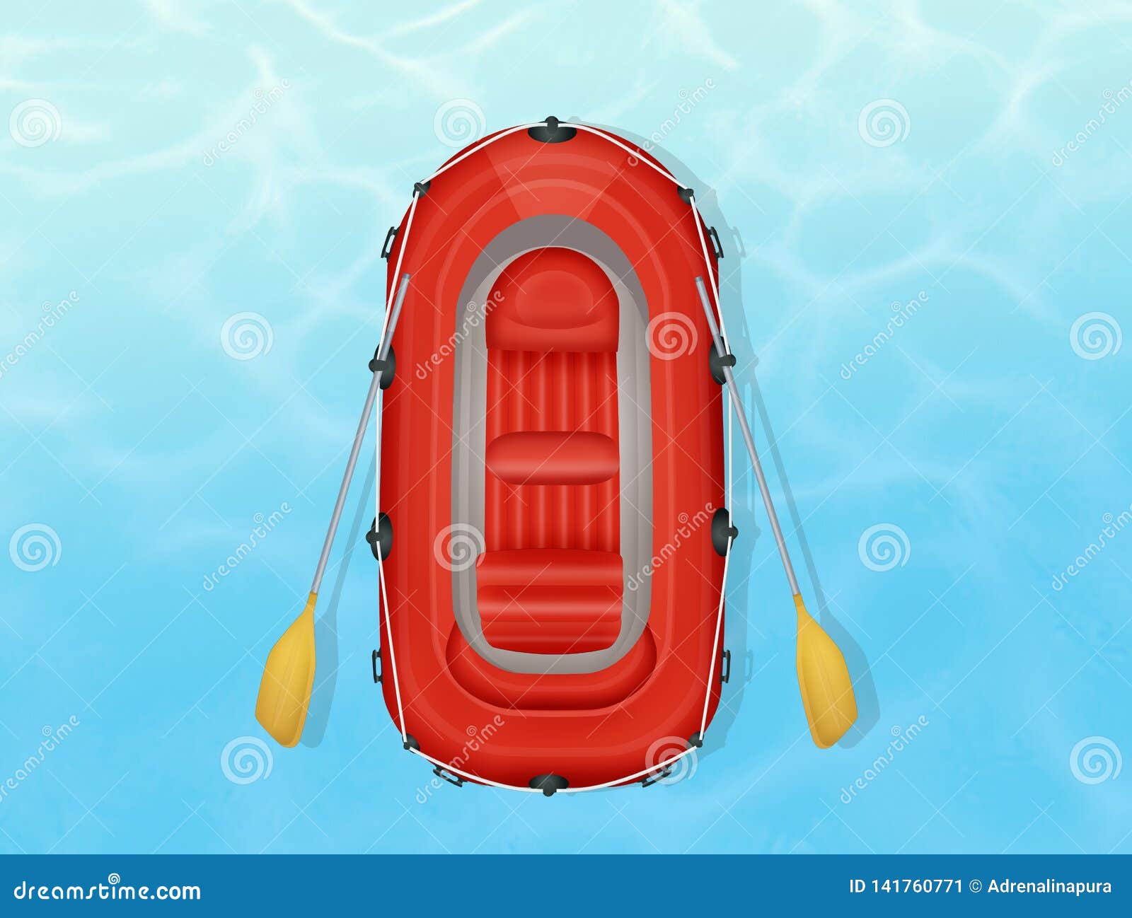 Rafting from above stock illustration. Illustration of water - 141760771
