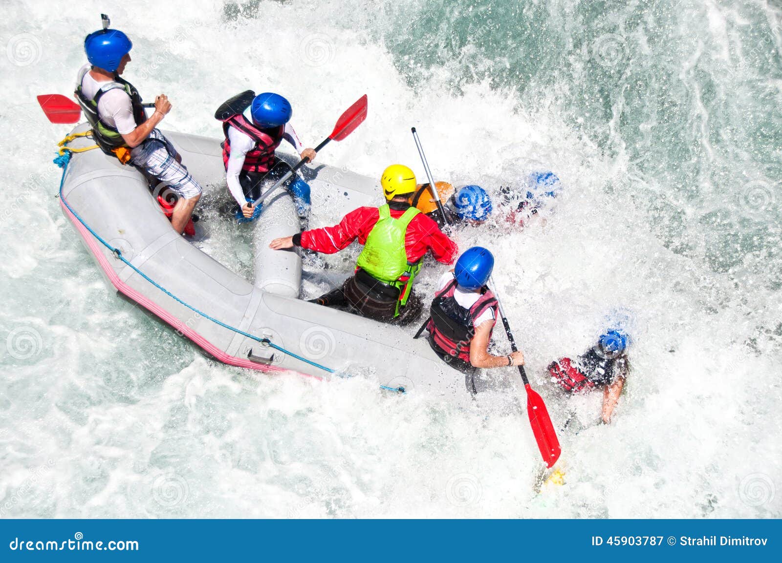 Rafting As Extreme and Fun Sport Stock Image - Image of flow, outdoors ...