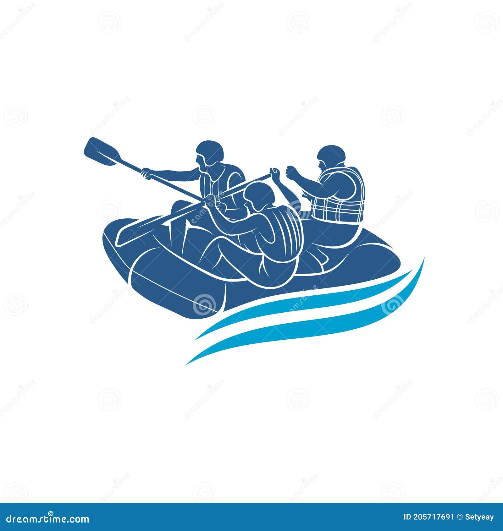 Rafting Design Vector Illustration, Creative Rafting Logo Design ...