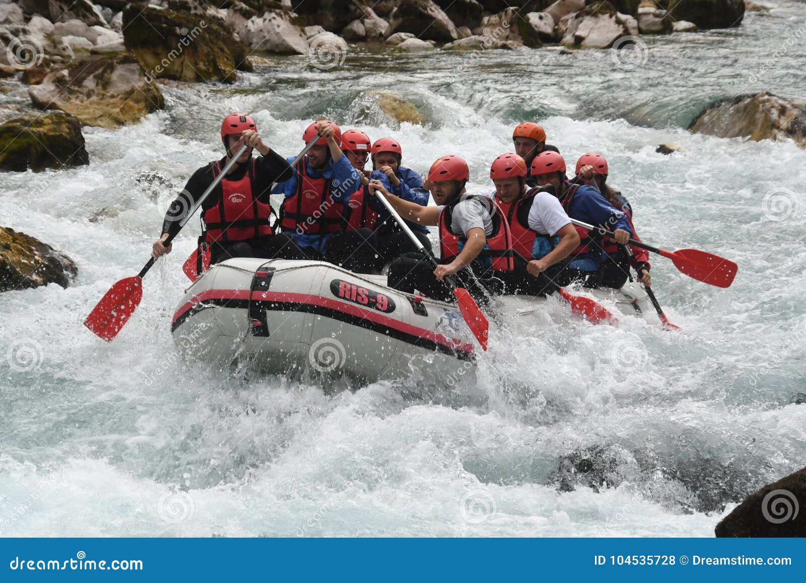 Rafting on the Drina river editorial stock photo. Image of teamwork ...