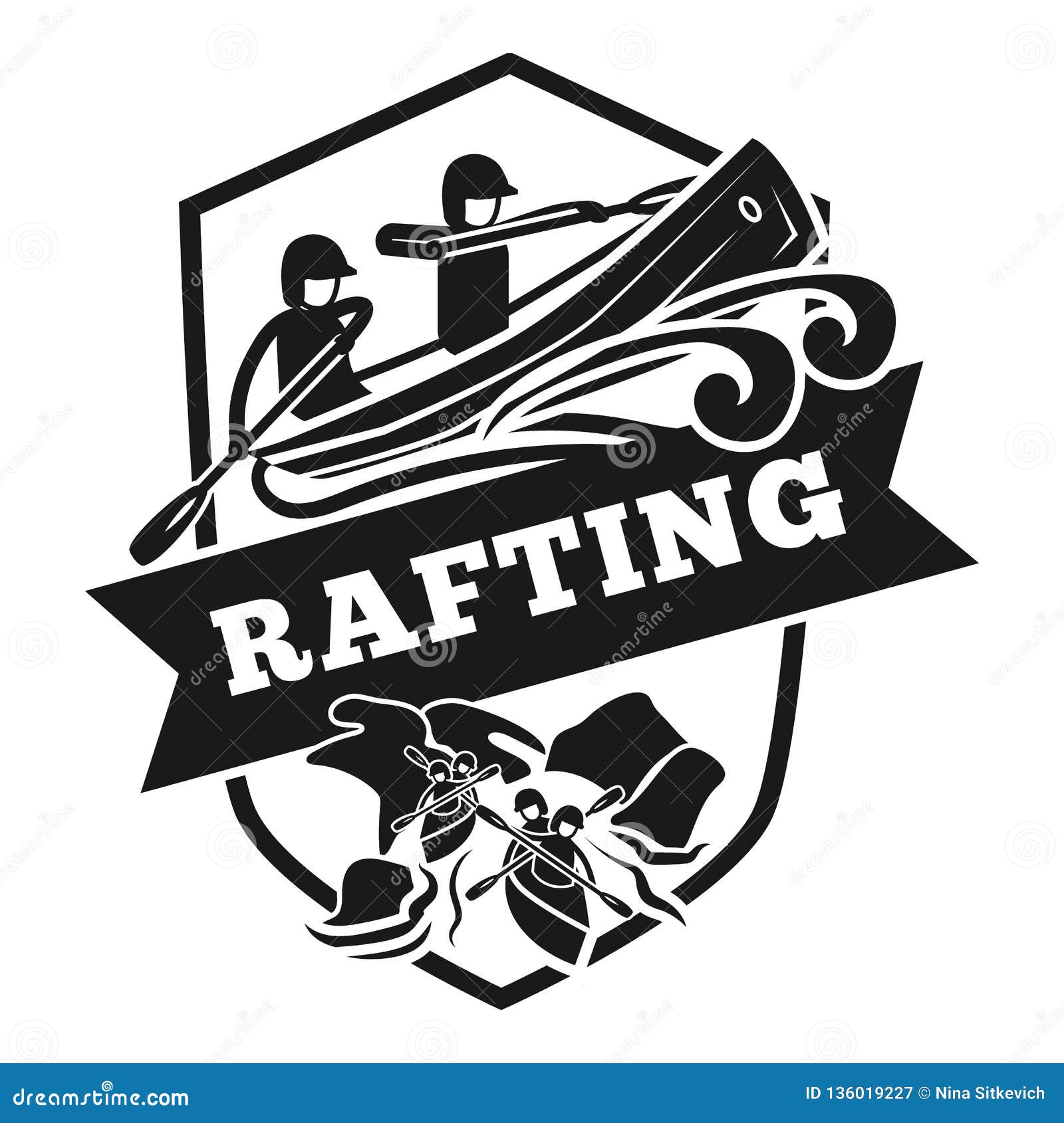 White Water Rafting Logo