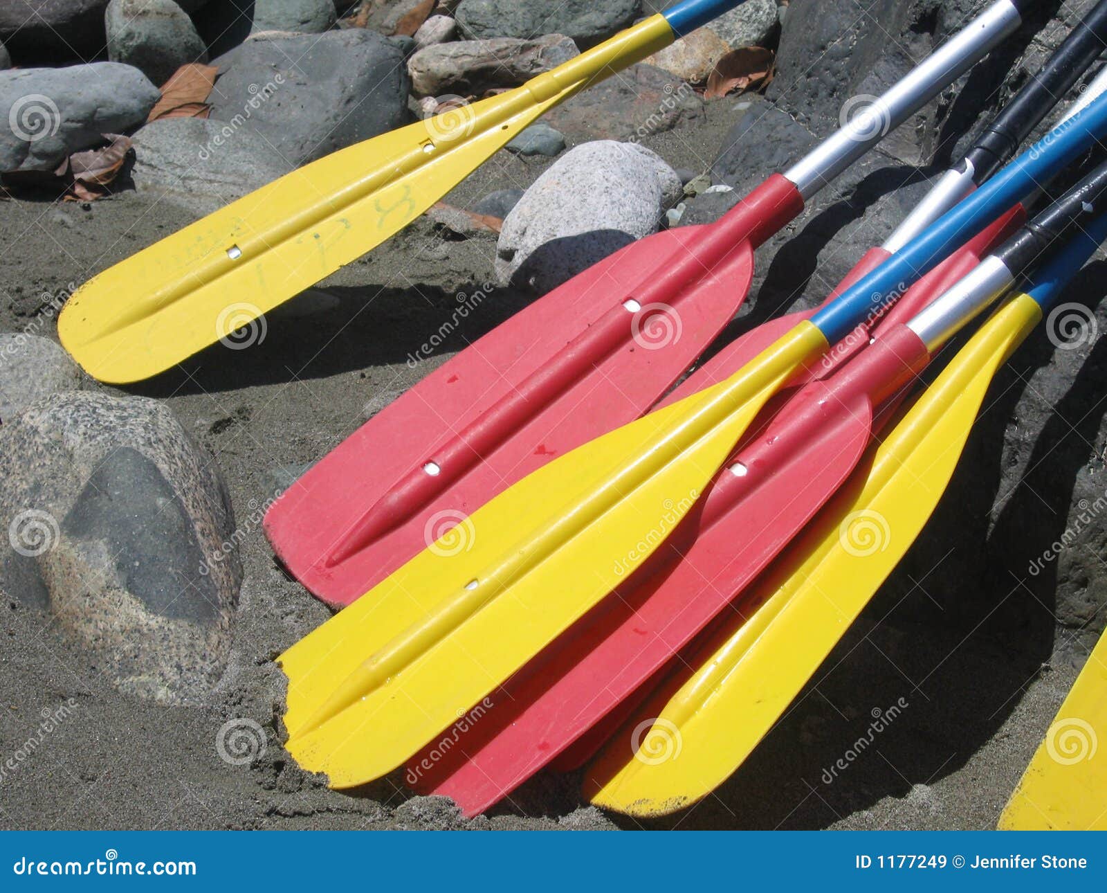 Rafting Paddles stock image. Image of yellow, sport, canoeing - 1177249