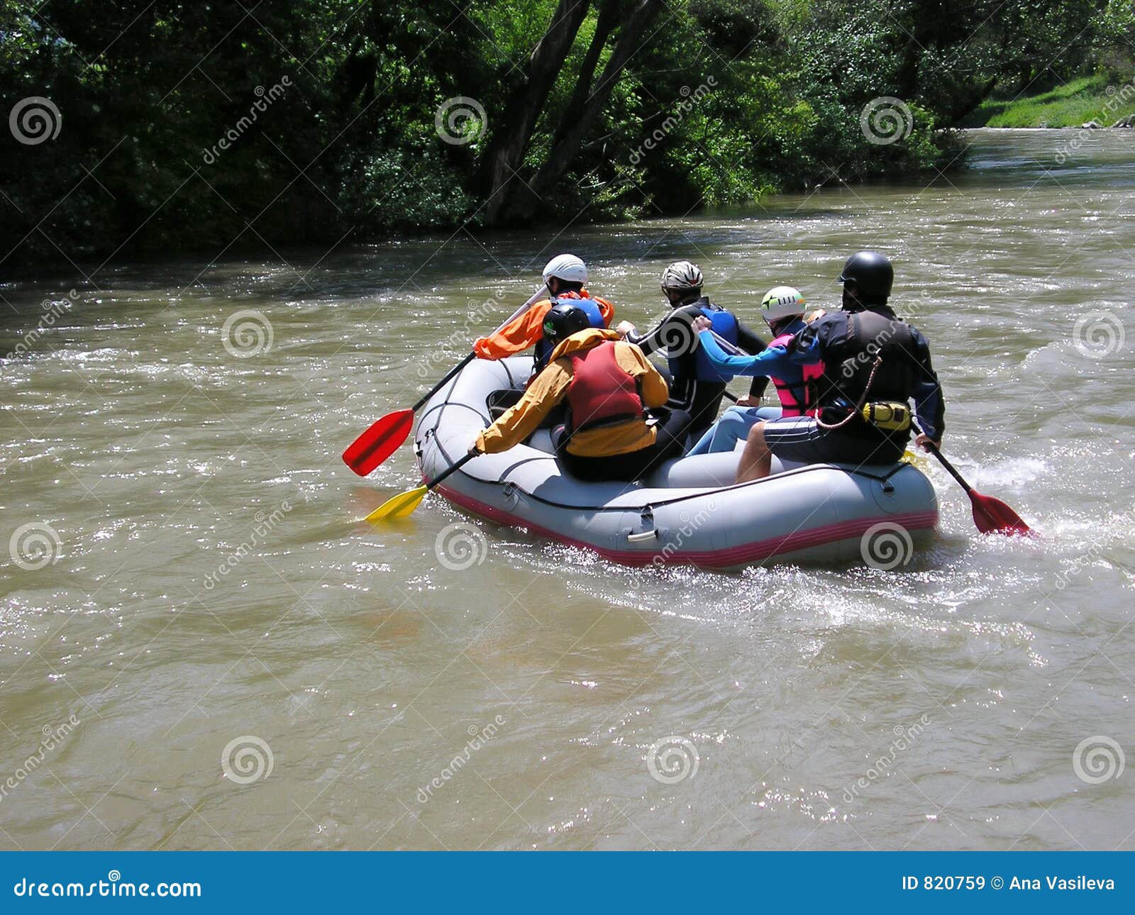 Rafting on the river stock image. Image of extreme, active - 820759