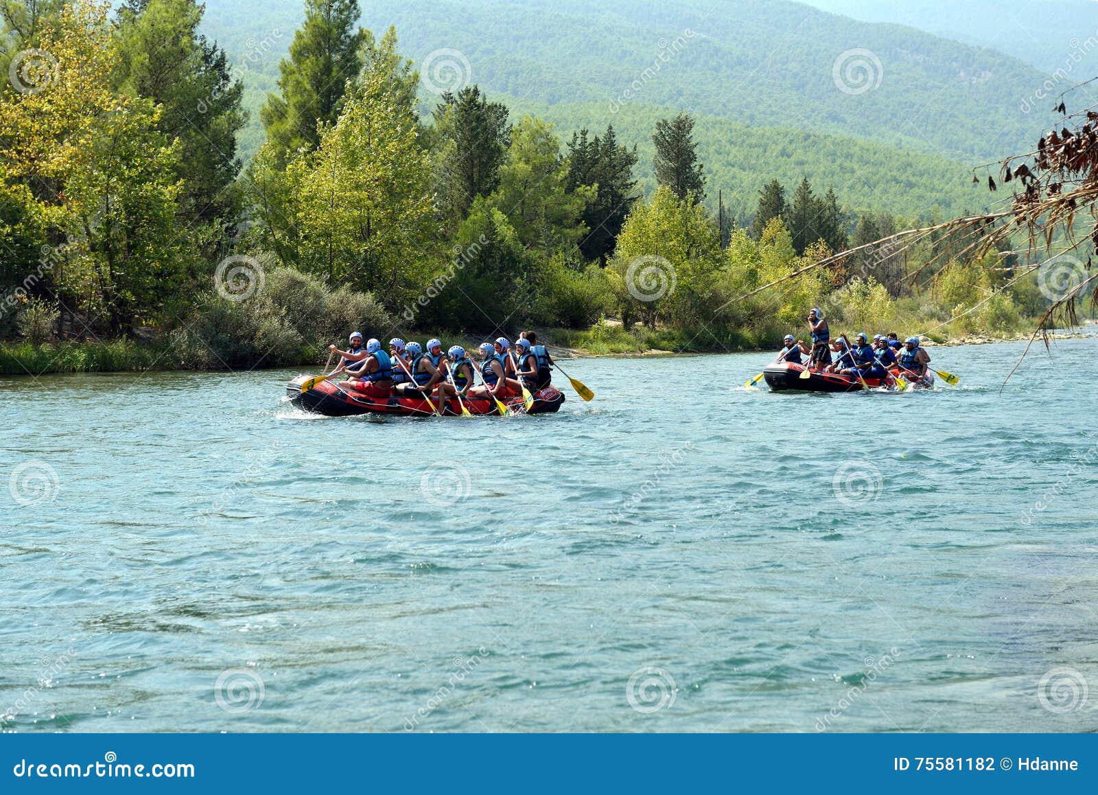 Rafting editorial photography. Image of river, holidays - 75581182