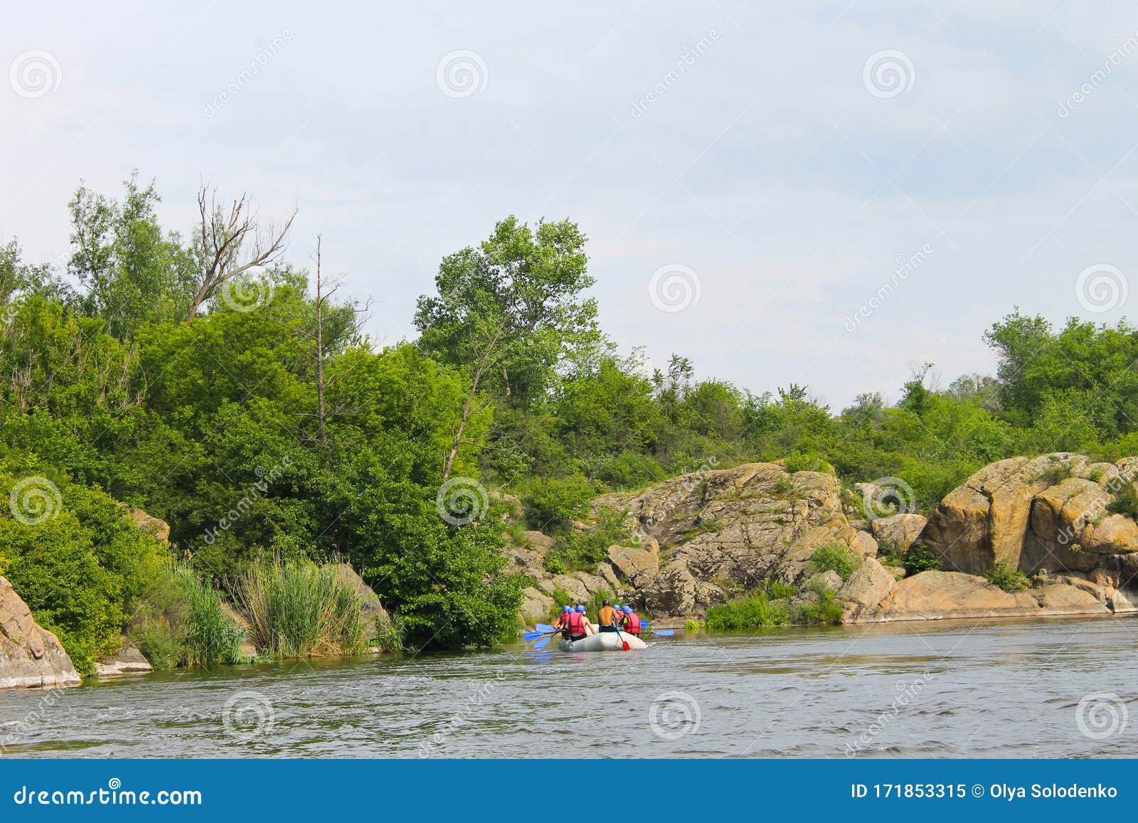 Rafting on Southern Bug River Stock Image - Image of action, activity ...