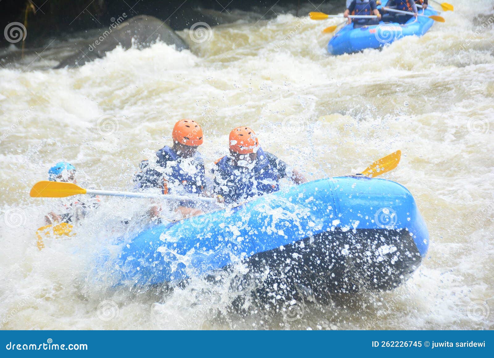 Rafting & team work stock image. Image of person - 262226745