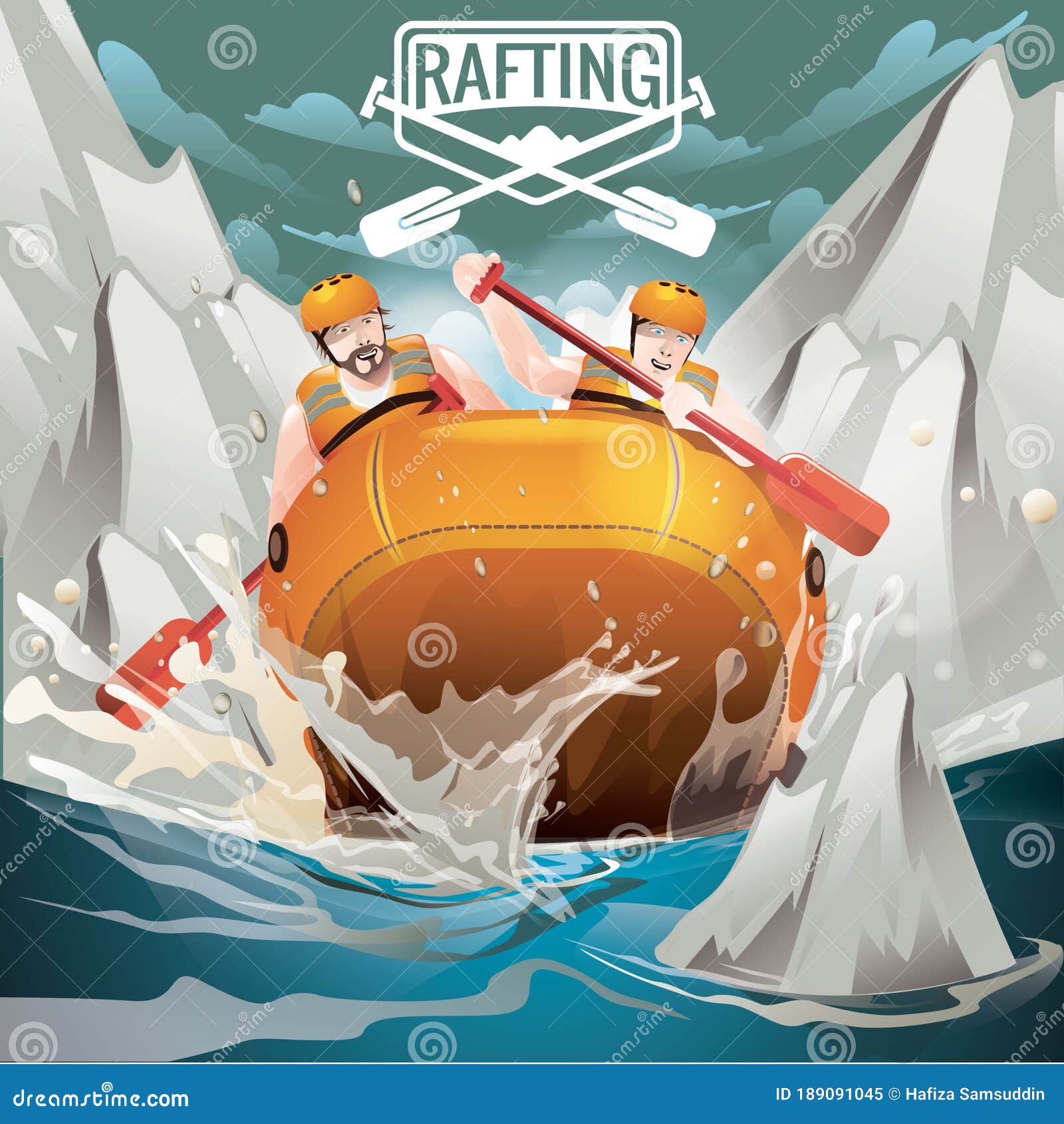 Rafting. Vector Illustration Decorative Design Stock Vector ...