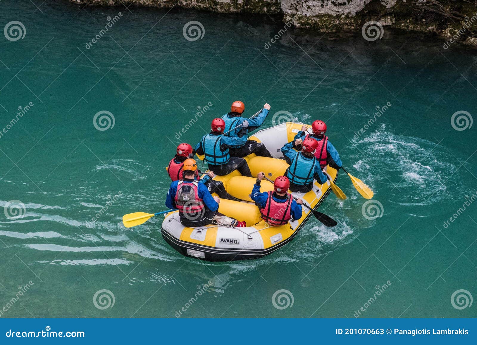 Rafting in Voidomatis River Editorial Stock Photo - Image of narrow ...