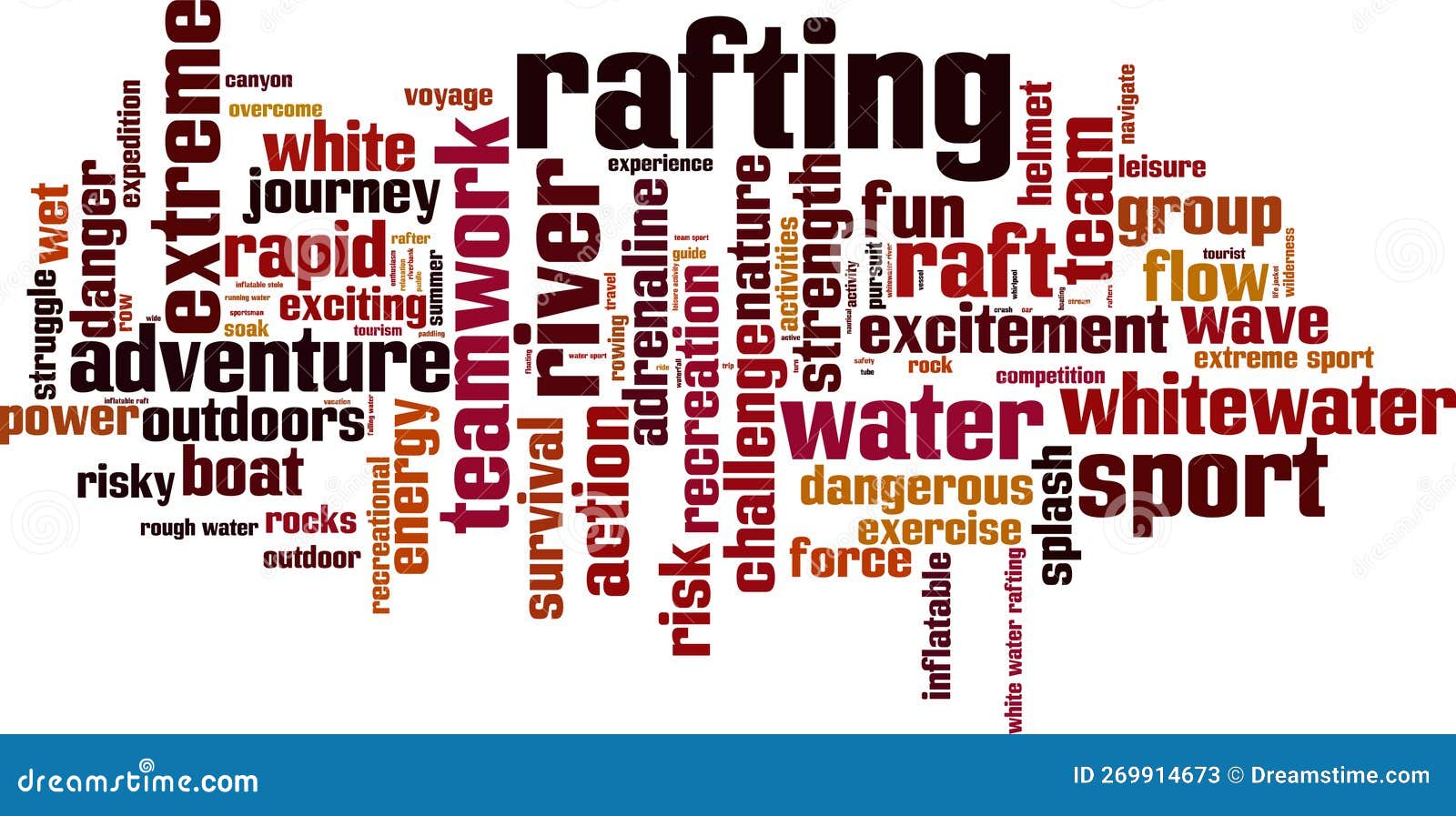 Rafting word cloud stock vector. Illustration of experience - 269914673