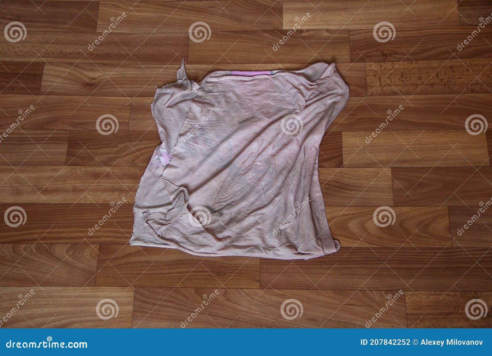 Rag for Cleaning the Floor on a Floor Stock Photo - Image of domestic ...