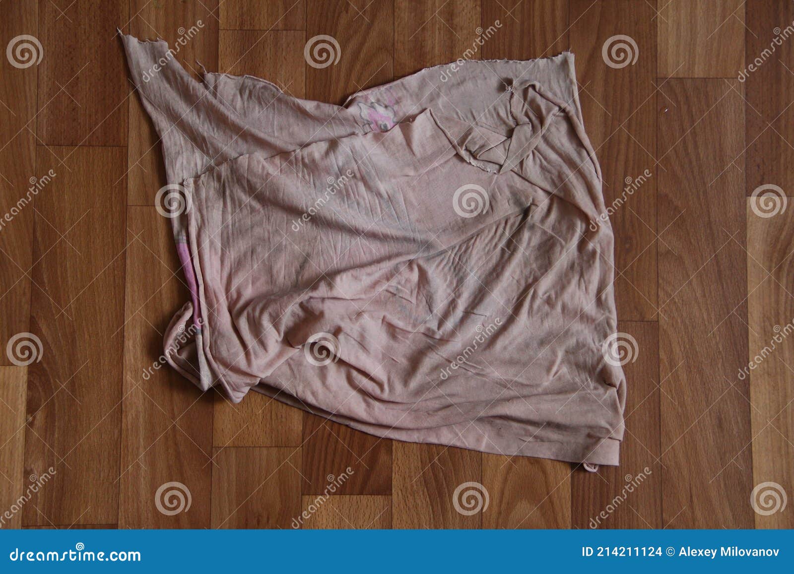 Rag for Cleaning the Floor on a Floor Stock Photo - Image of housework ...
