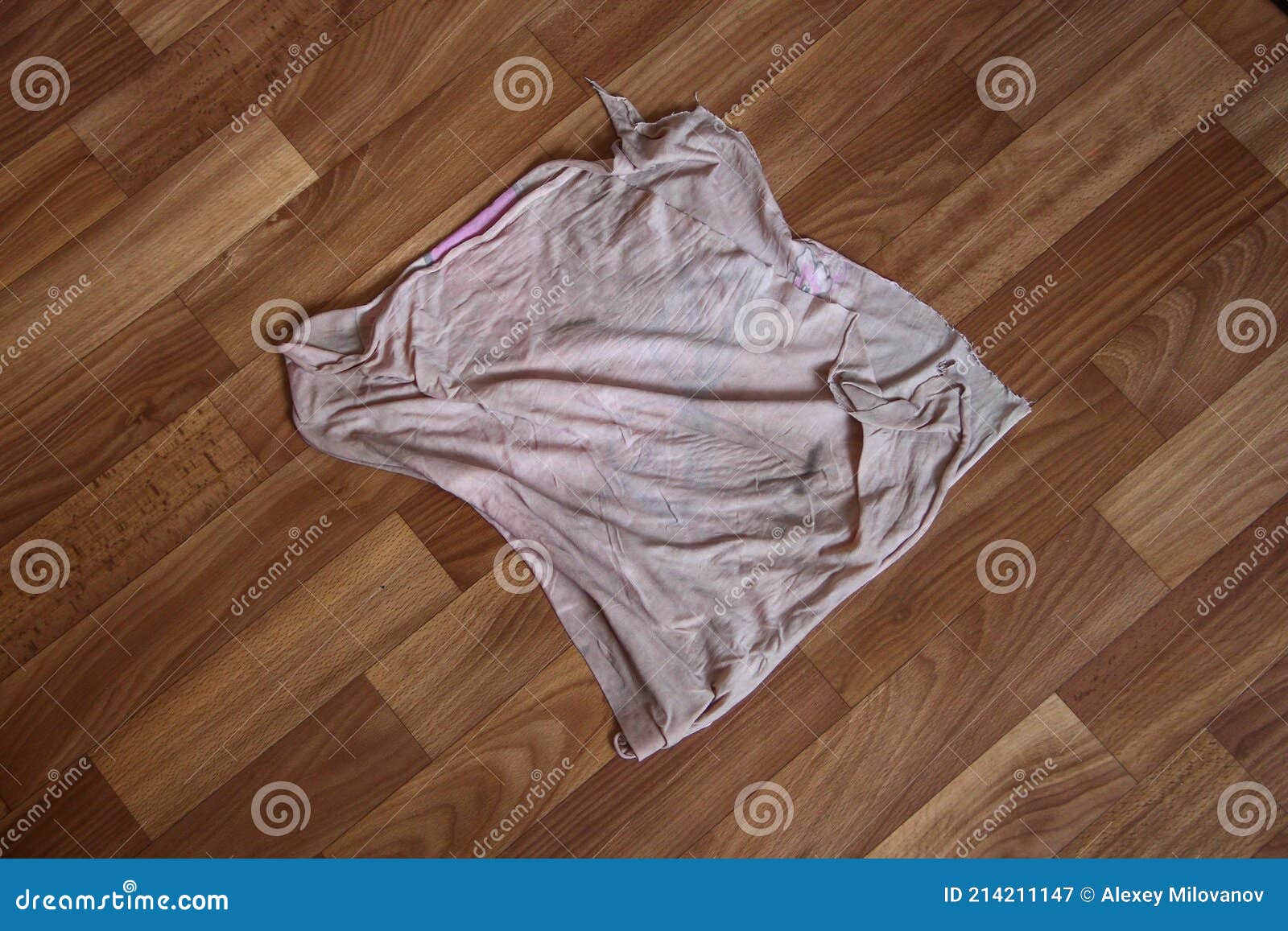Rag for Cleaning the Floor on Wooden Floor Stock Image - Image of ...