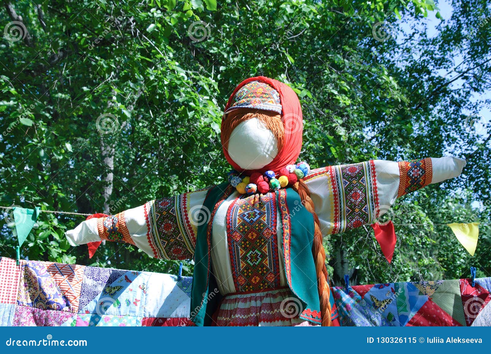 A rag doll at the Russian stock image. Image of festival - 130326115