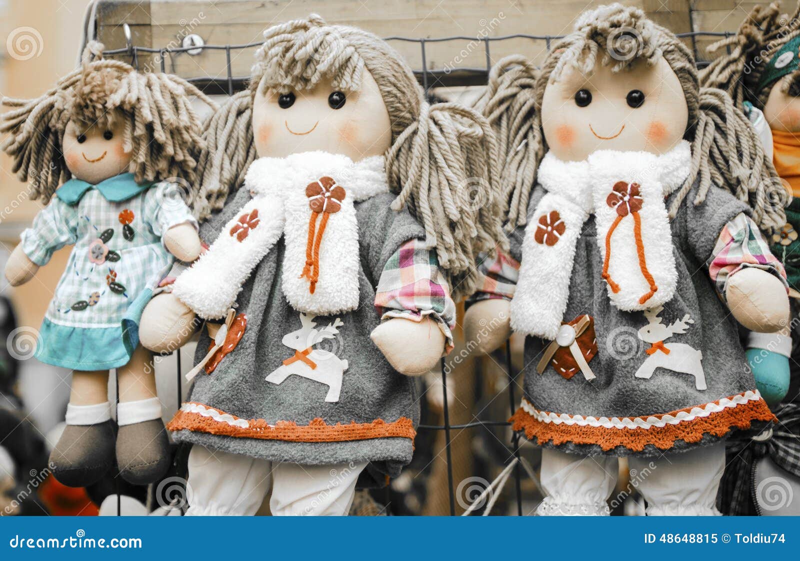Rag dolls stock image. Image of painted, vintage, play - 48648815