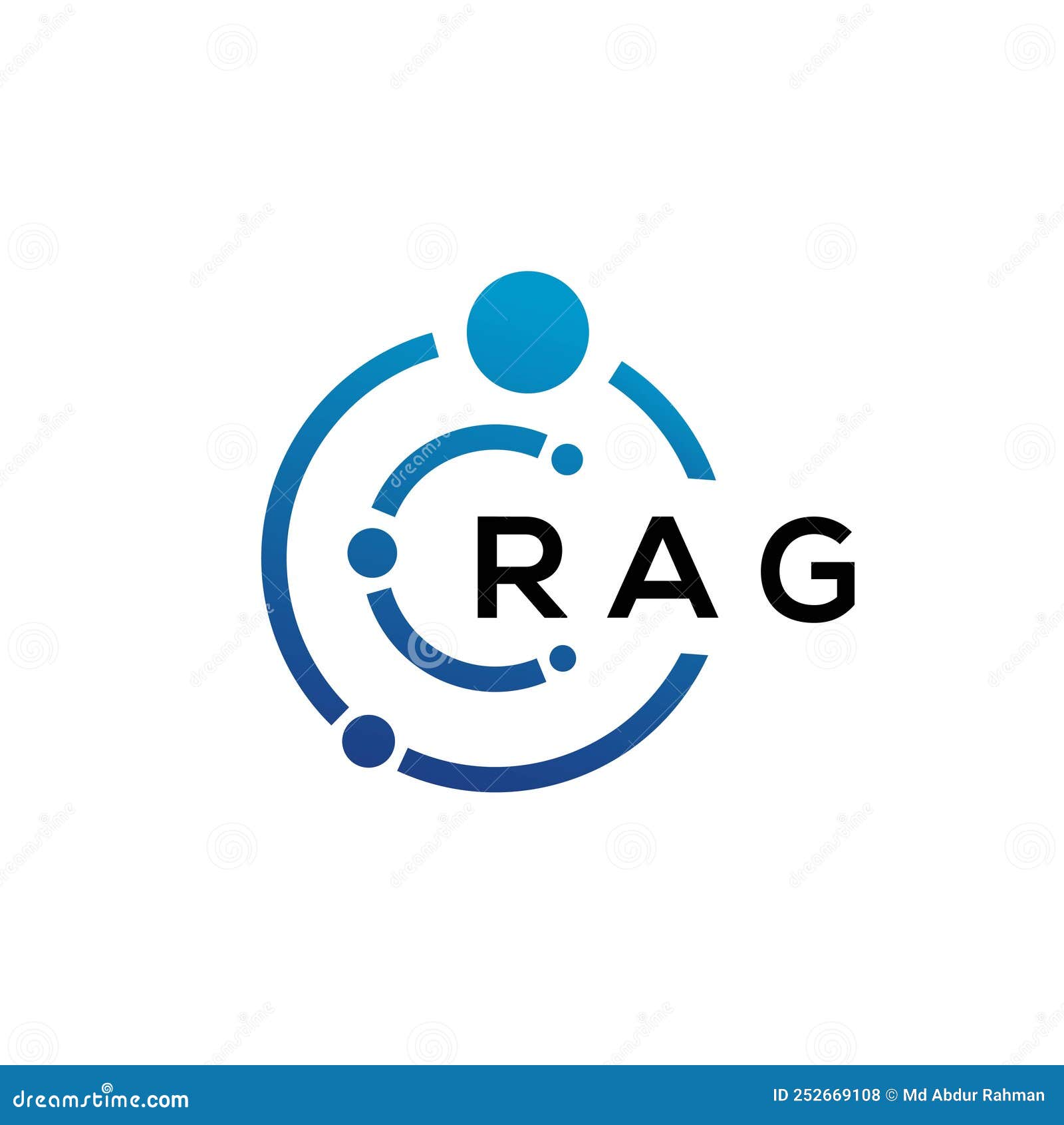 RAG Letter Technology Logo Design on White Background. RAG Creative ...