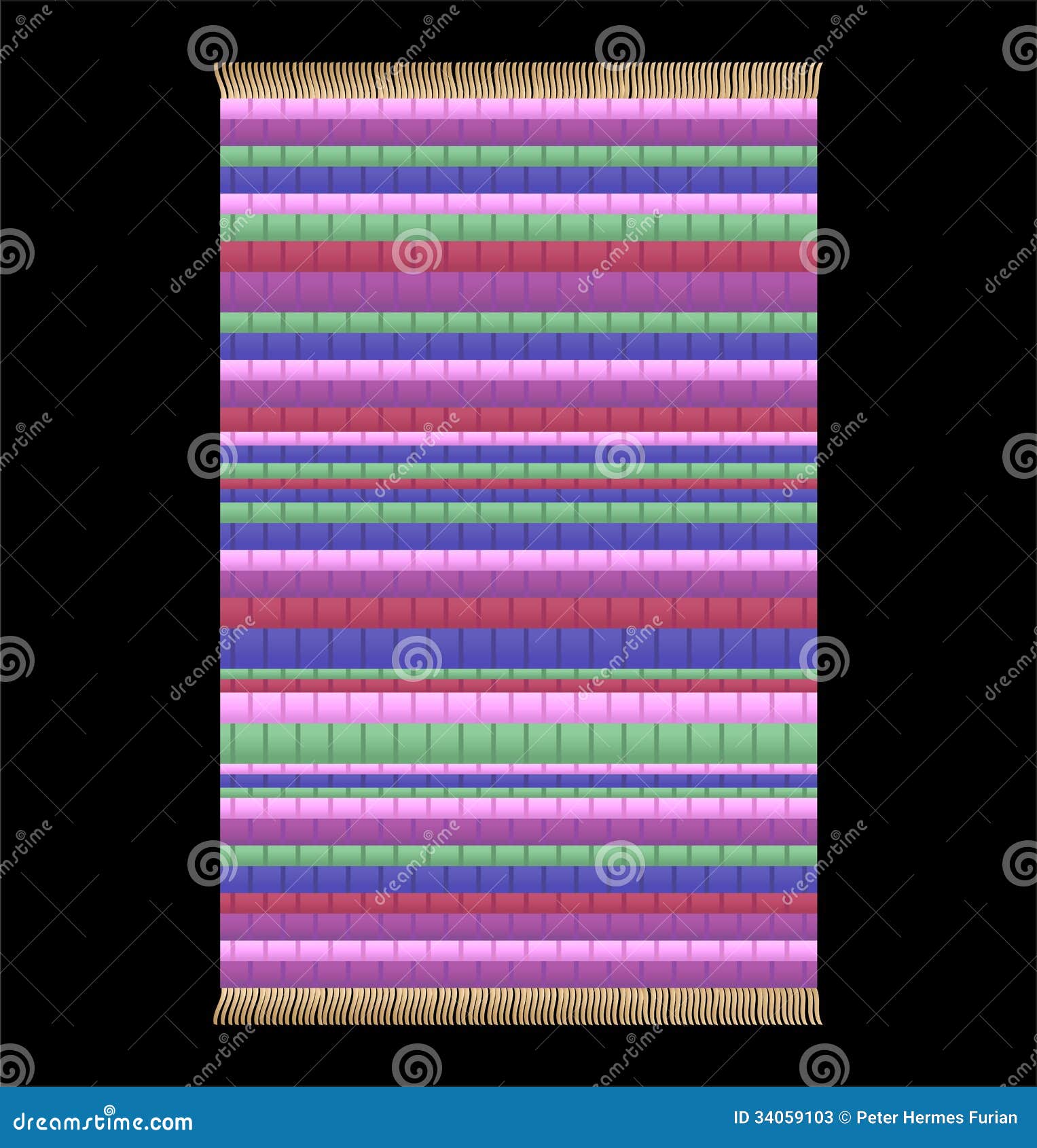 Rag Rug stock vector. Illustration of cotton, textile - 34059103