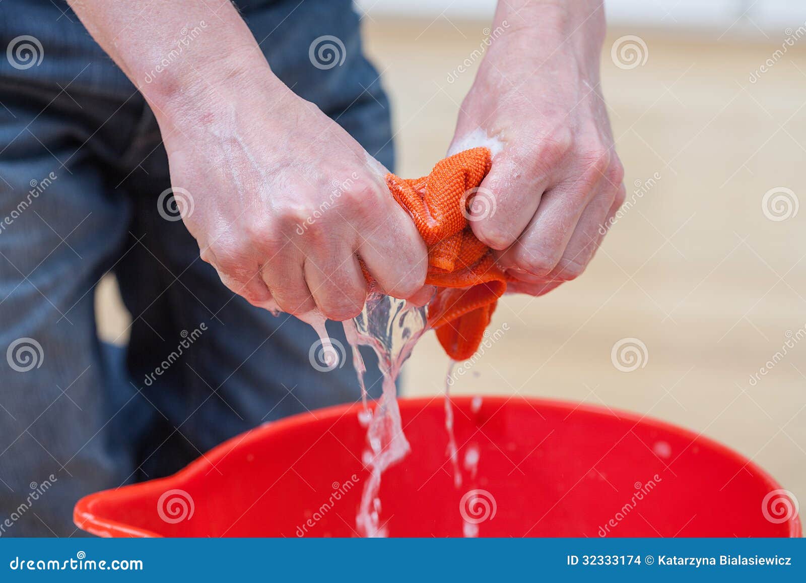 Rag squeezing stock photo. Image of dirt, cleaning, pail - 32333174