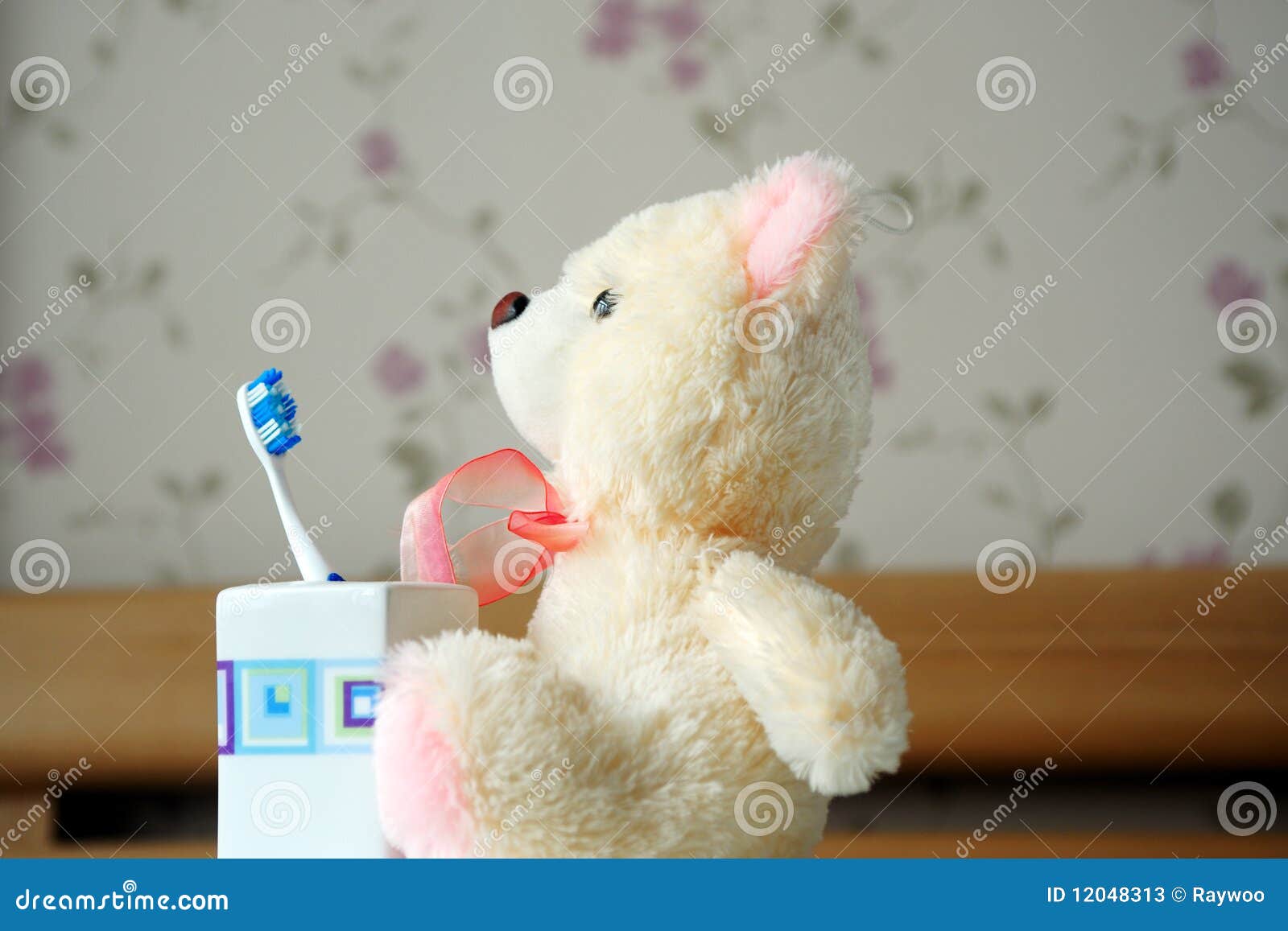Rag Toy Bear and Toothbrush Stock Image - Image of dental, colourful ...