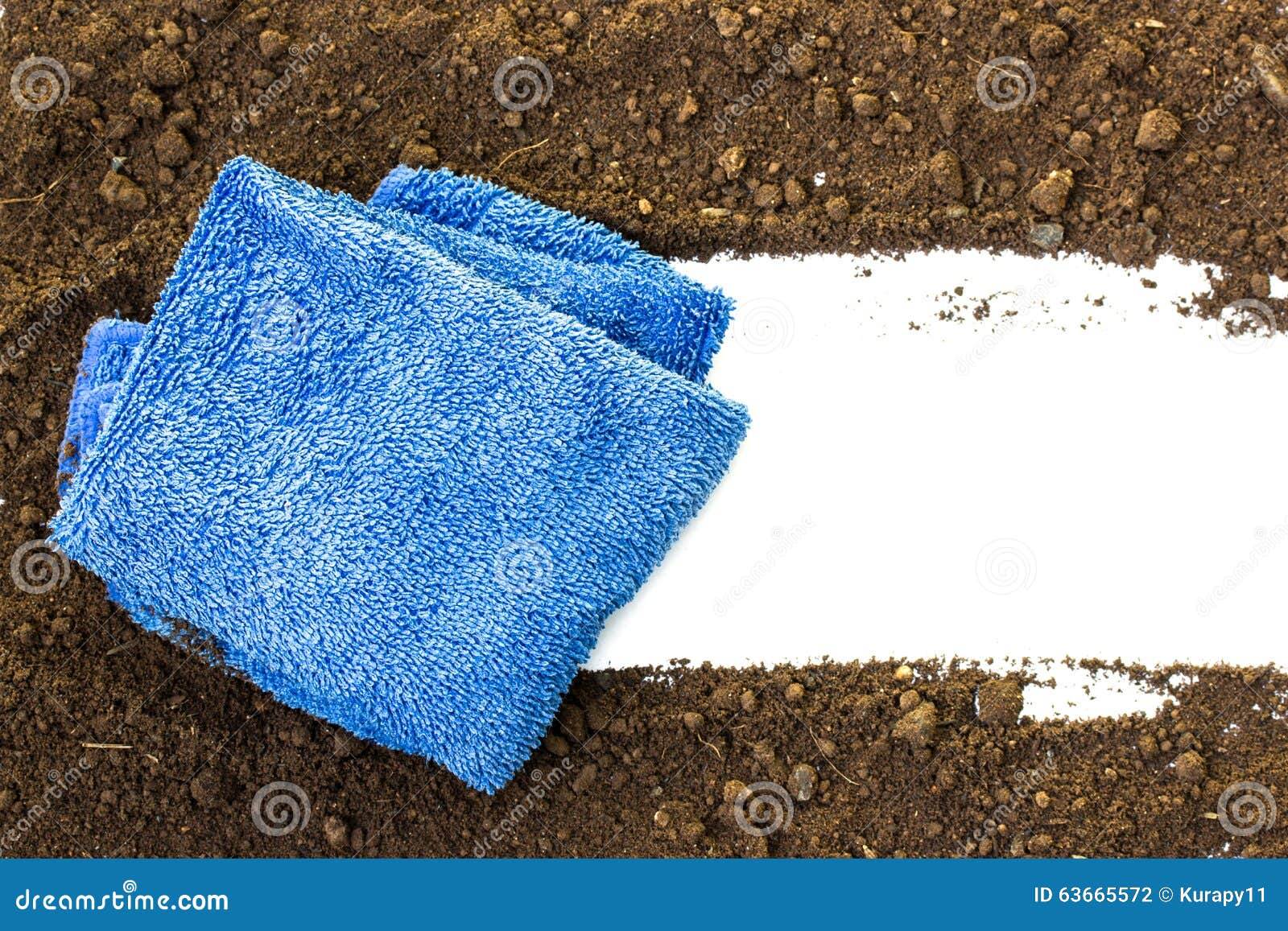 Rag wiping a soil on white stock photo. Image of soil - 63665572