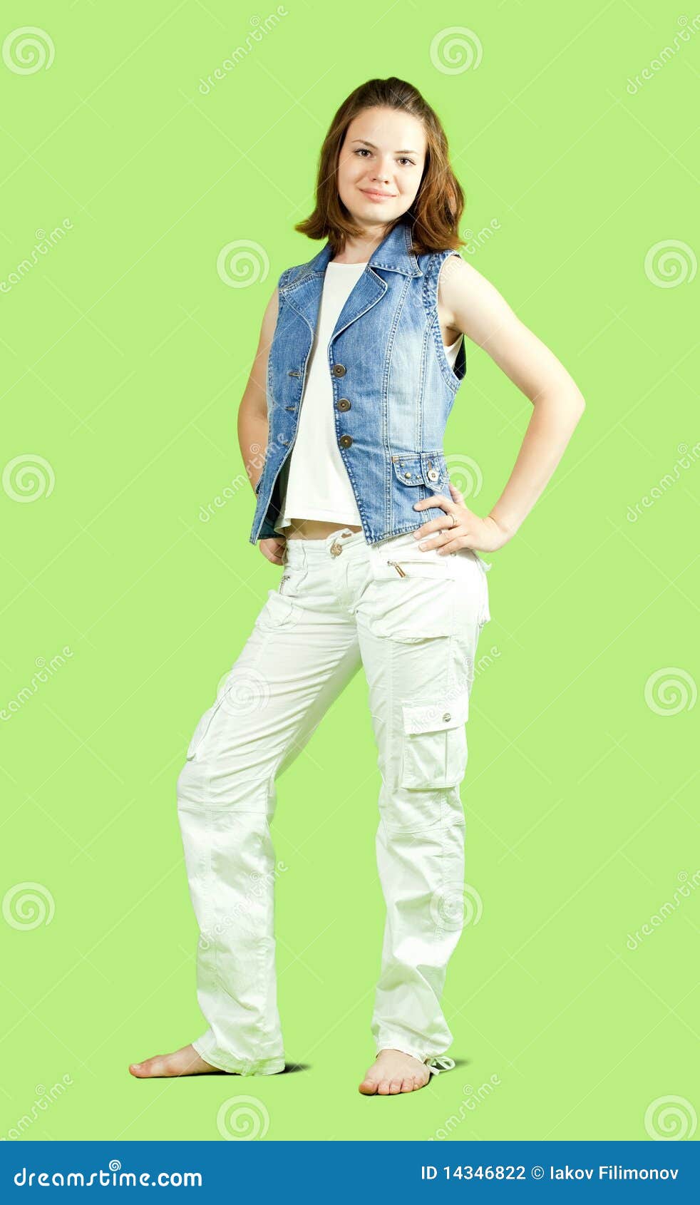 Ragazza alla moda fotografia stock. Immagine di pantaloni - 14346822