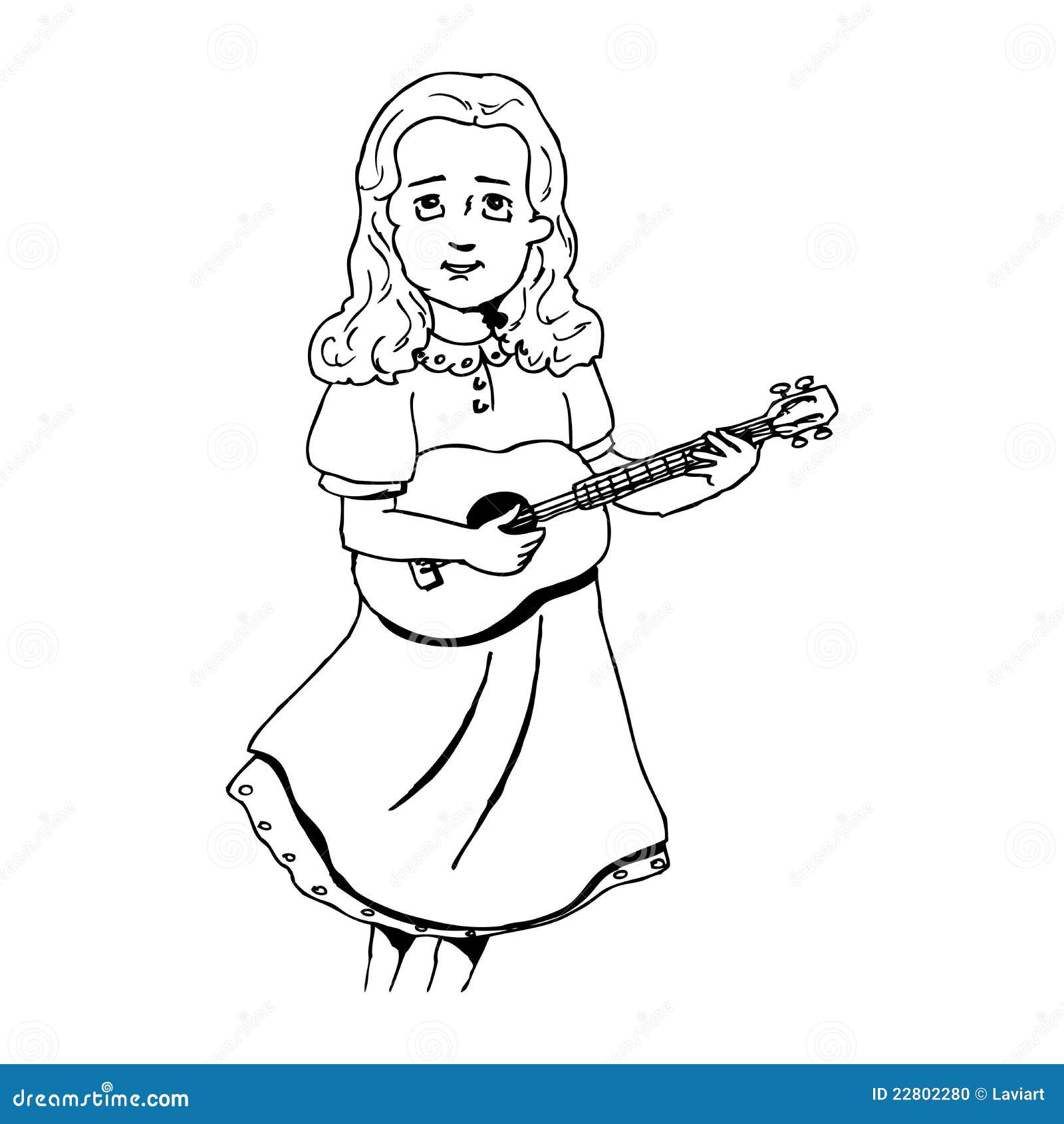 Ragazza Che Canta Alla Chitarra Illustrazione di Stock - Illustrazione ... Ragazza Che Canta Alla Chitarra Illustrazione di Stock - Illustrazione ...