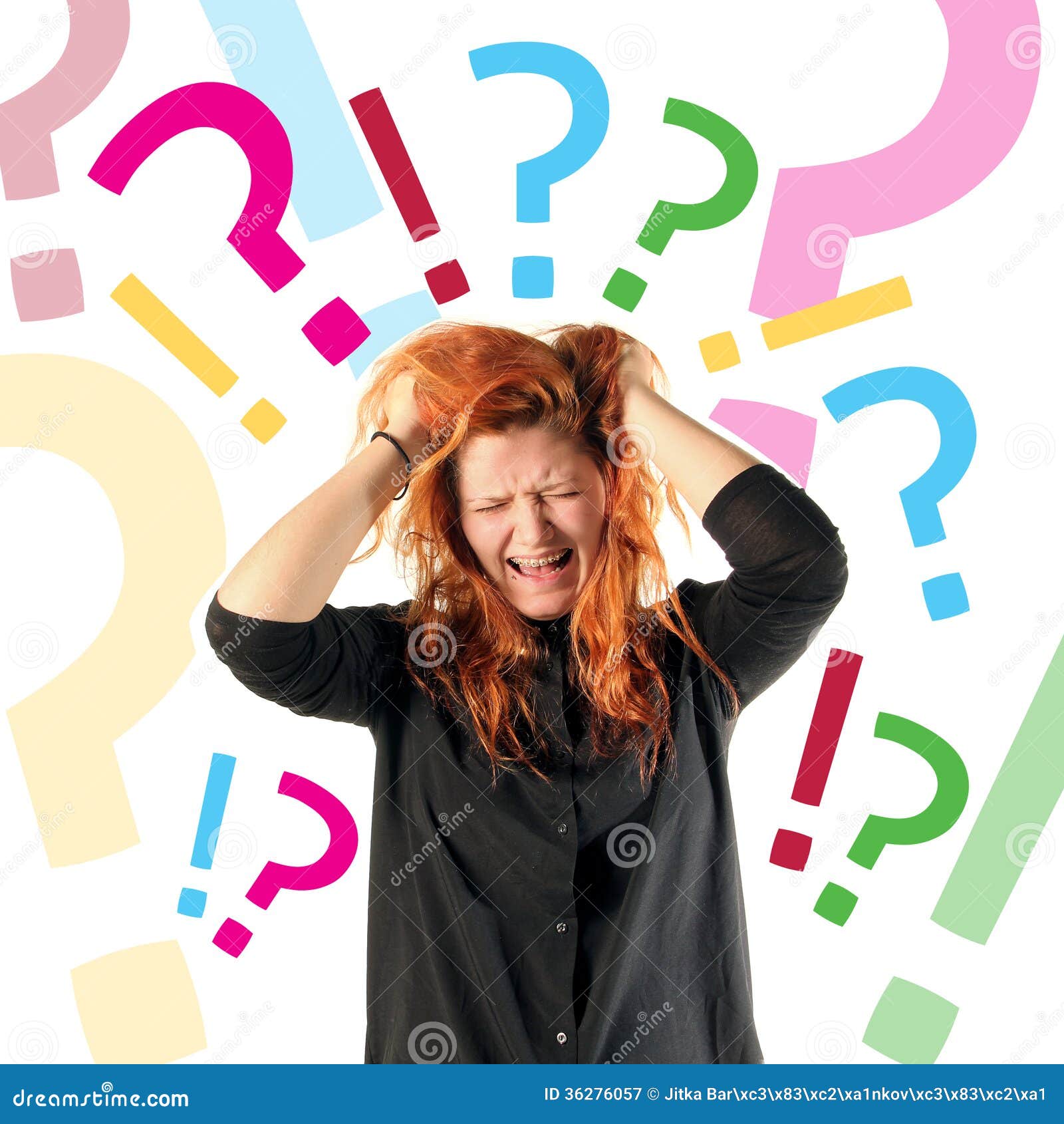 Ragazza disperata illustrazione di stock. Illustrazione di alto - 36276057